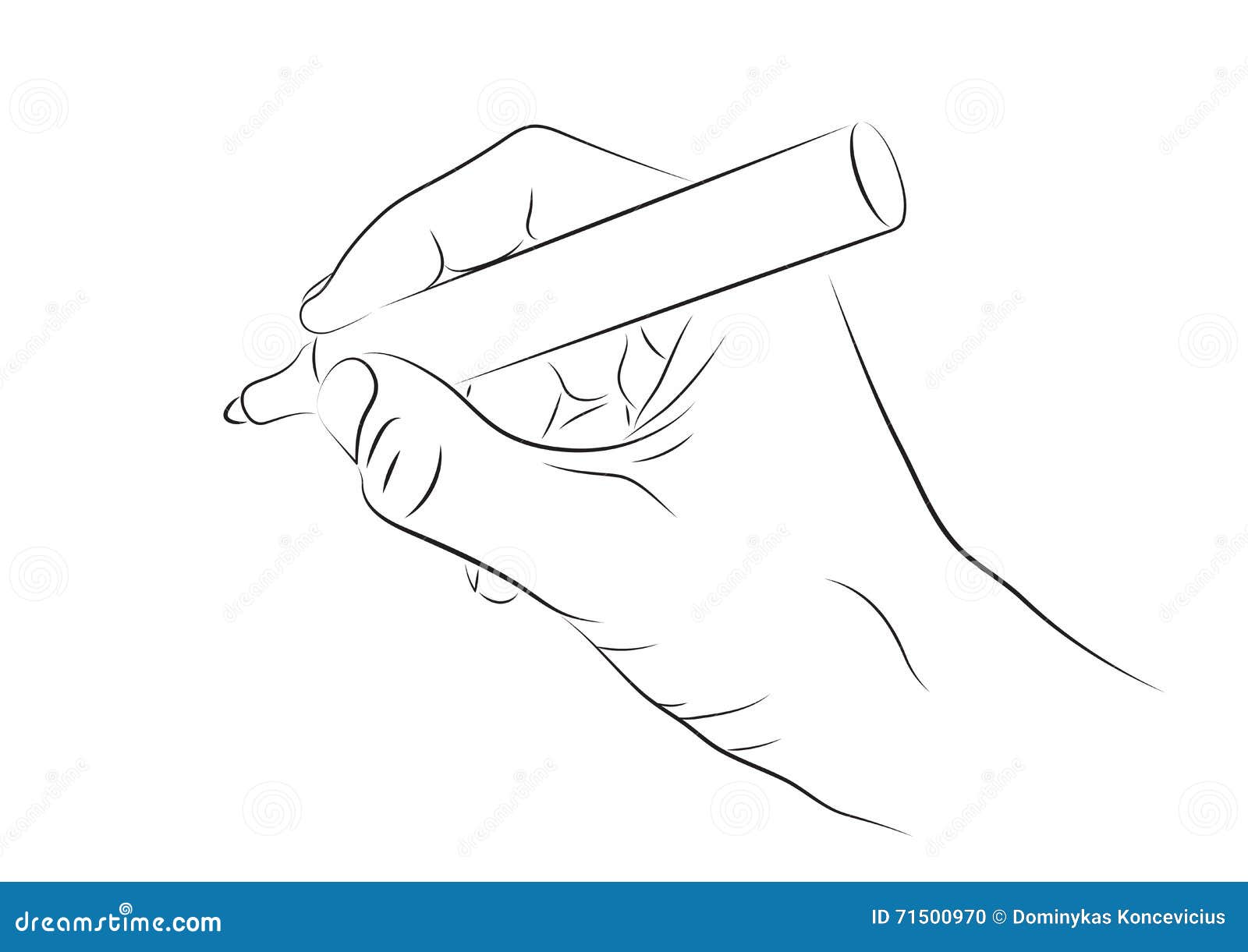 Hand writing with marker stock vector. Illustration of note - 71500970