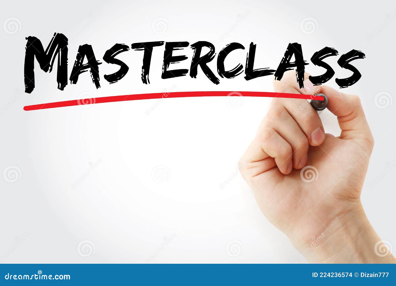 Hand Writing Masterclass with Marker, Concept Background Stock Photo ...