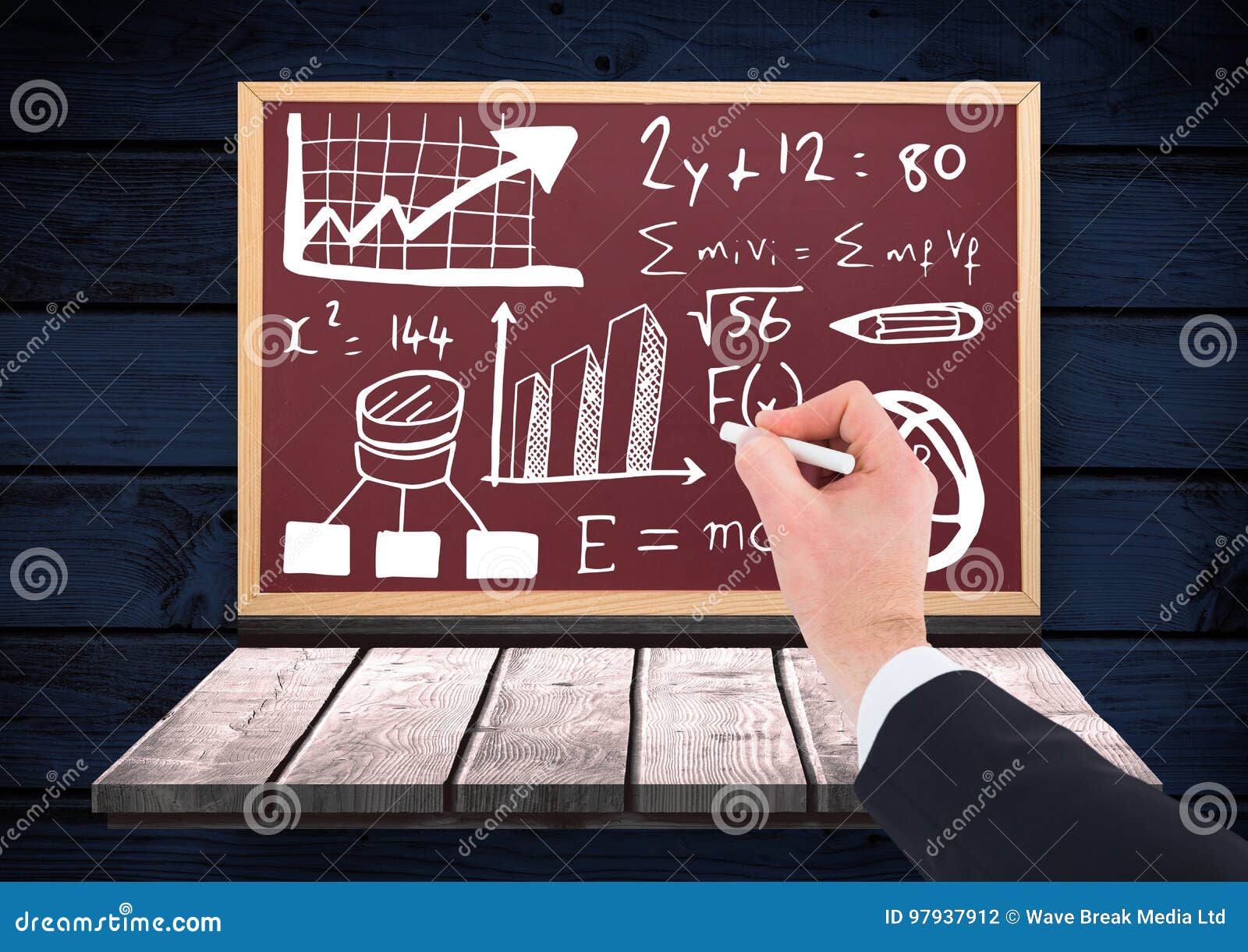 Man Writing Math Equations Wall Stock Photos - Free & Royalty-Free ...