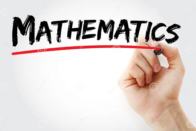 Hand Writing Mathematics with Marker, Concept Background Stock Photo ...