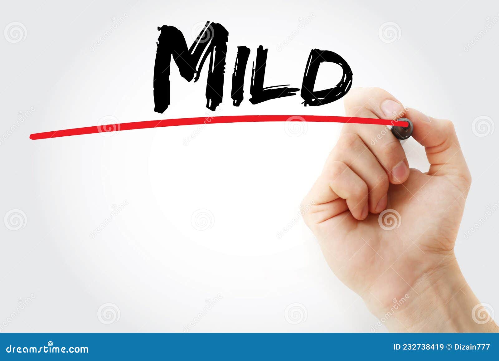 Hand Writing Mild with Marker Stock Image - Image of flowers, medical ...