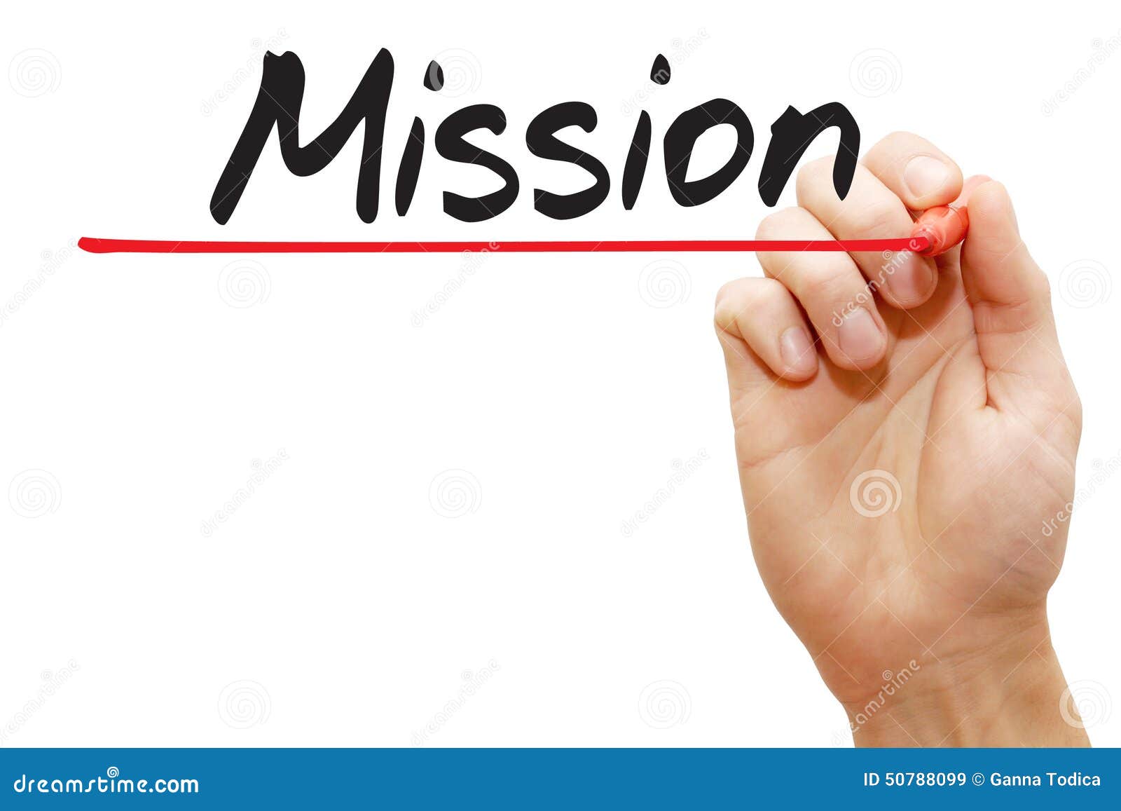 Hand Writing Mission, Business Concept Stock Image - Image of hand ...