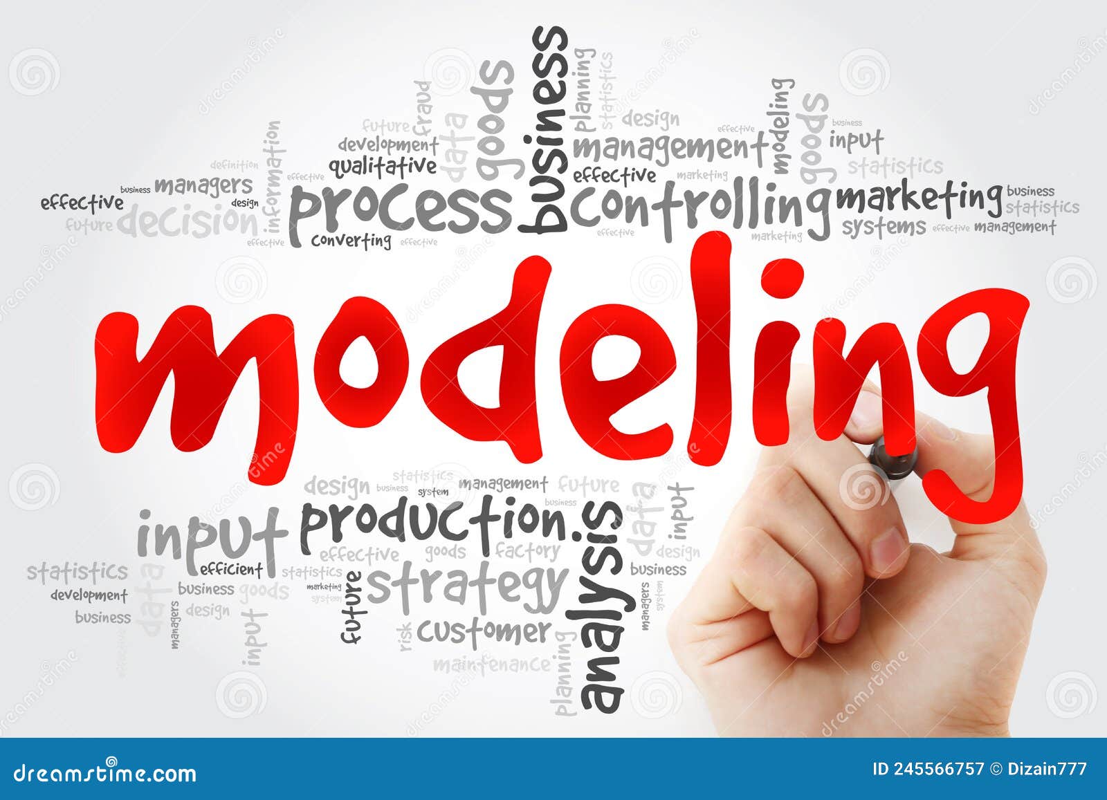 Hand Writing MODELING Word Cloud, Business Concept Stock Image - Image ...