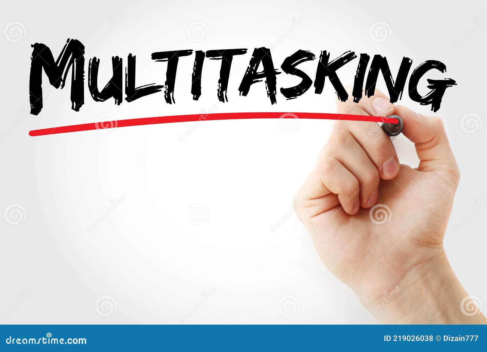 Hand Writing Multitasking with Marker, Business Concept Stock Photo ...