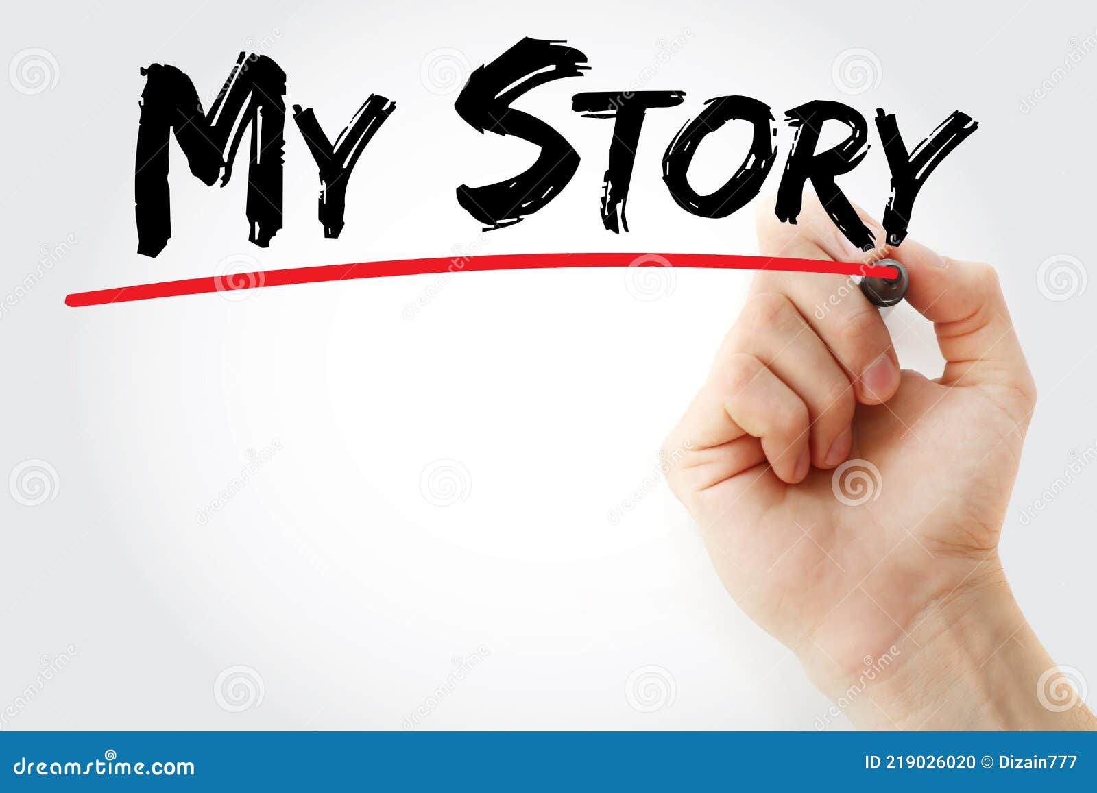 Hand Writing My Story with Marker, Concept Background Stock Photo ...