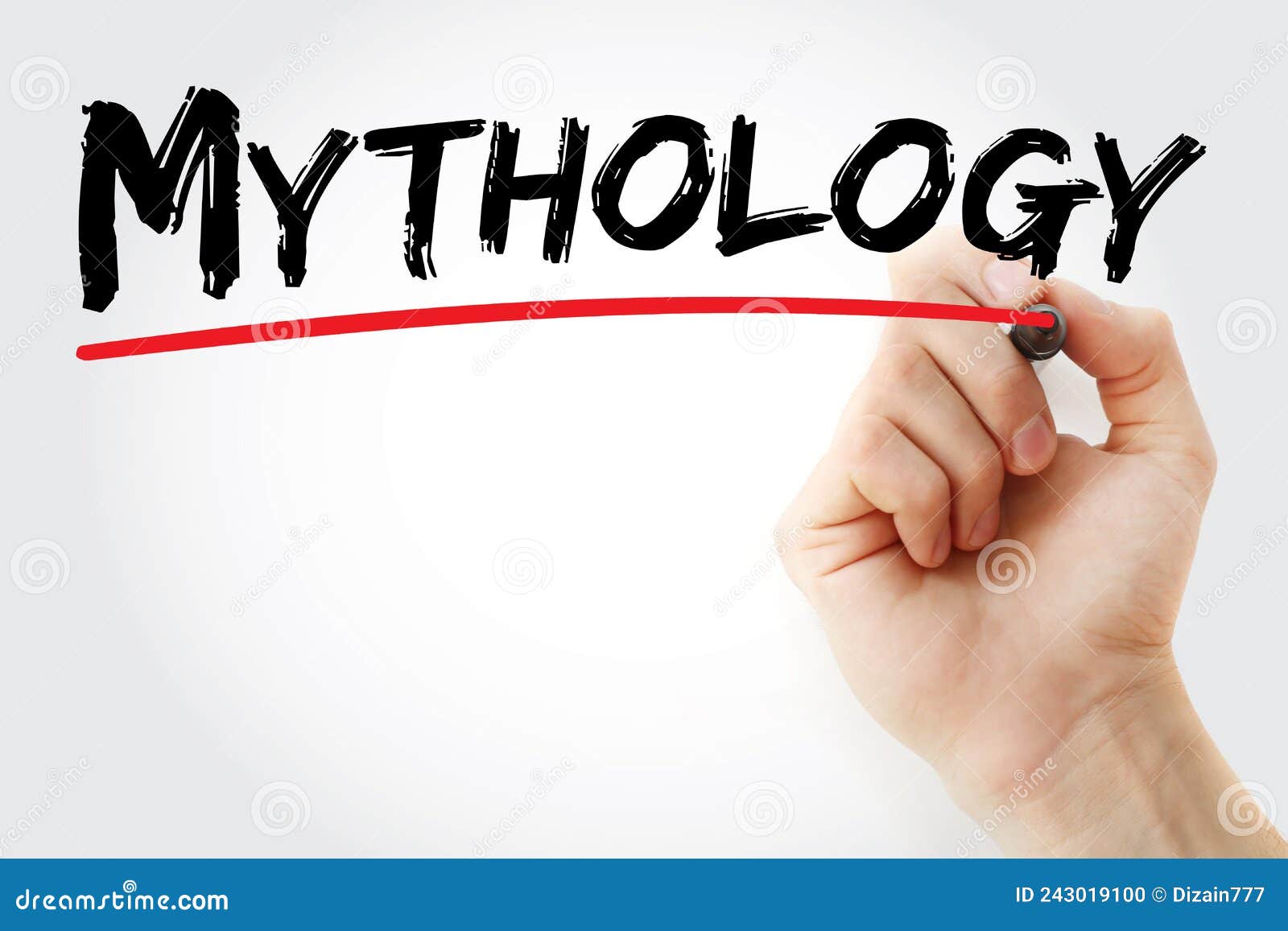 Hand Writing Mythology with Marker, Concept Background Stock Photo ...