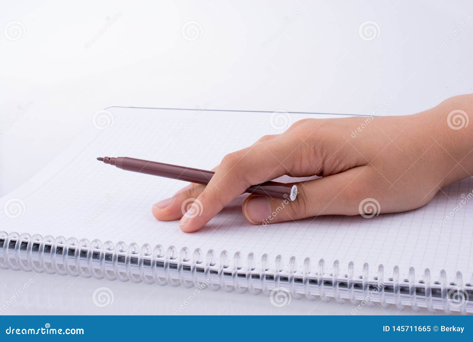 Hand writing on a Notebook stock image. Image of orange - 145711665