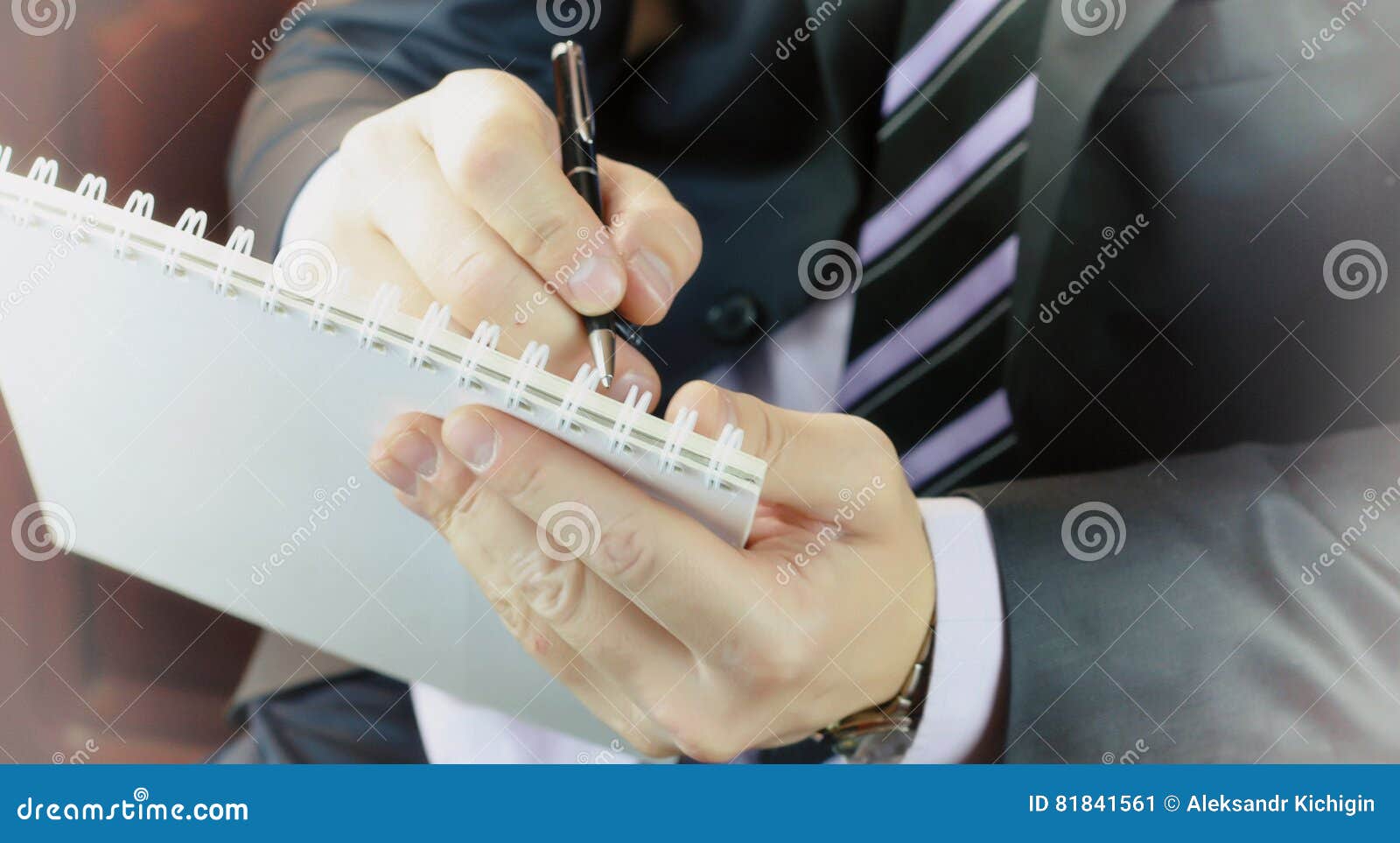 Hand Writing Notes Journalist Stock Image - Image of lecture, female ...