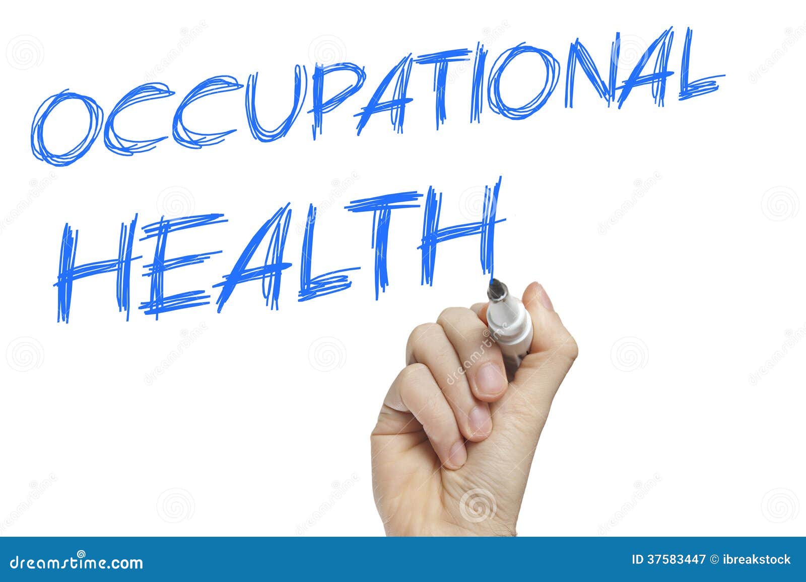 Hand Writing Occupational Health Stock Image - Image of isolated ...