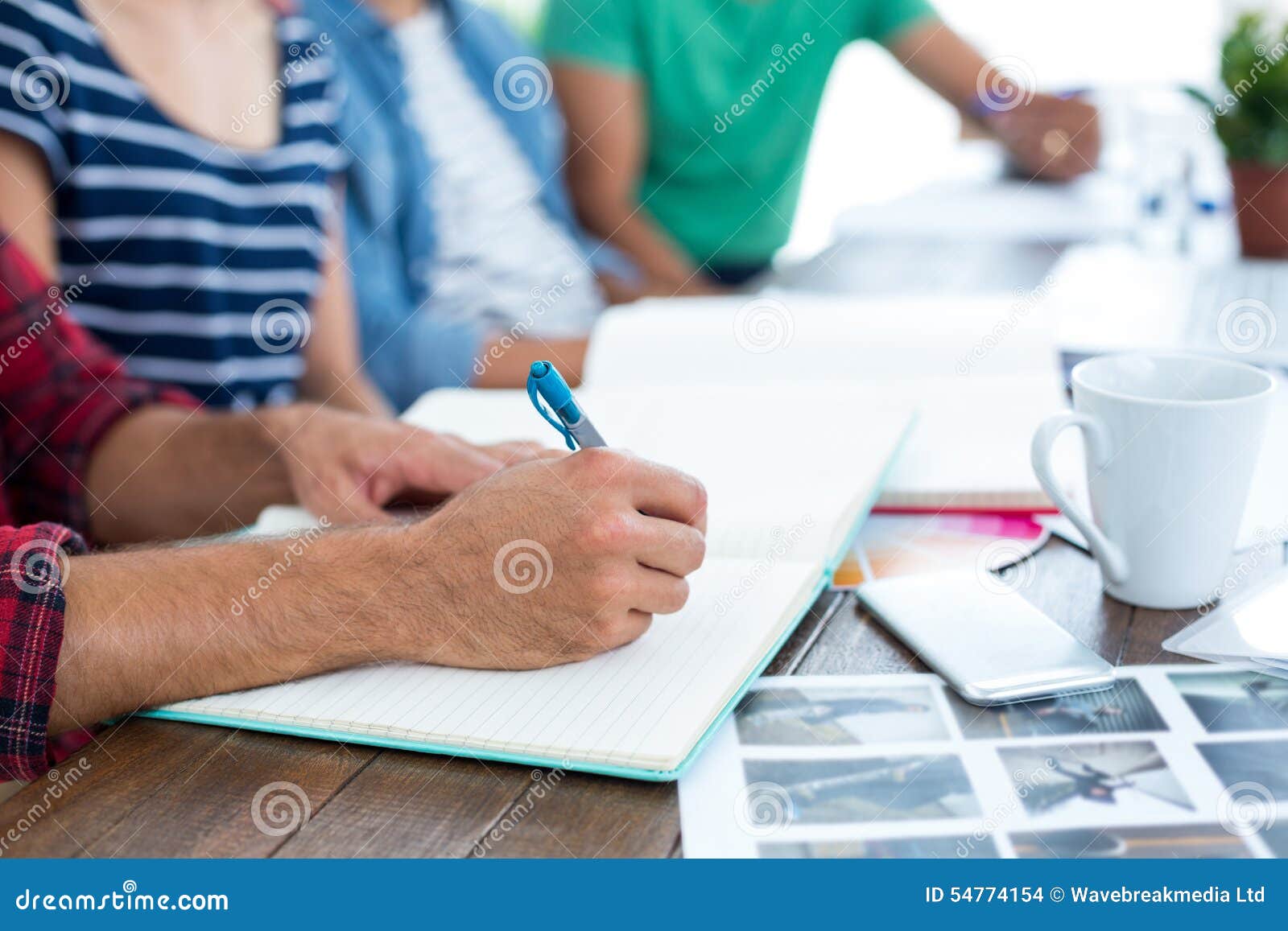 Hand writing in the office stock photo. Image of editing - 54774154