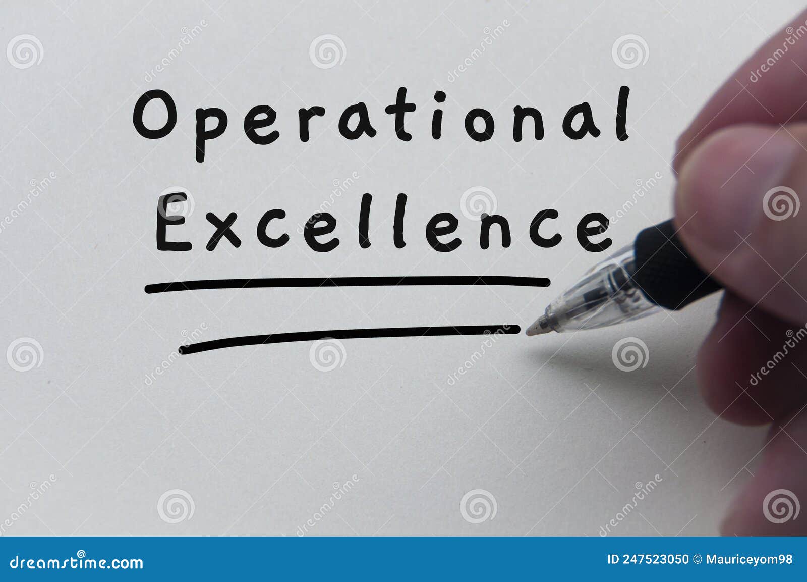 Hand Writing Operational Excellence on Notepad. Business Concept Stock ...