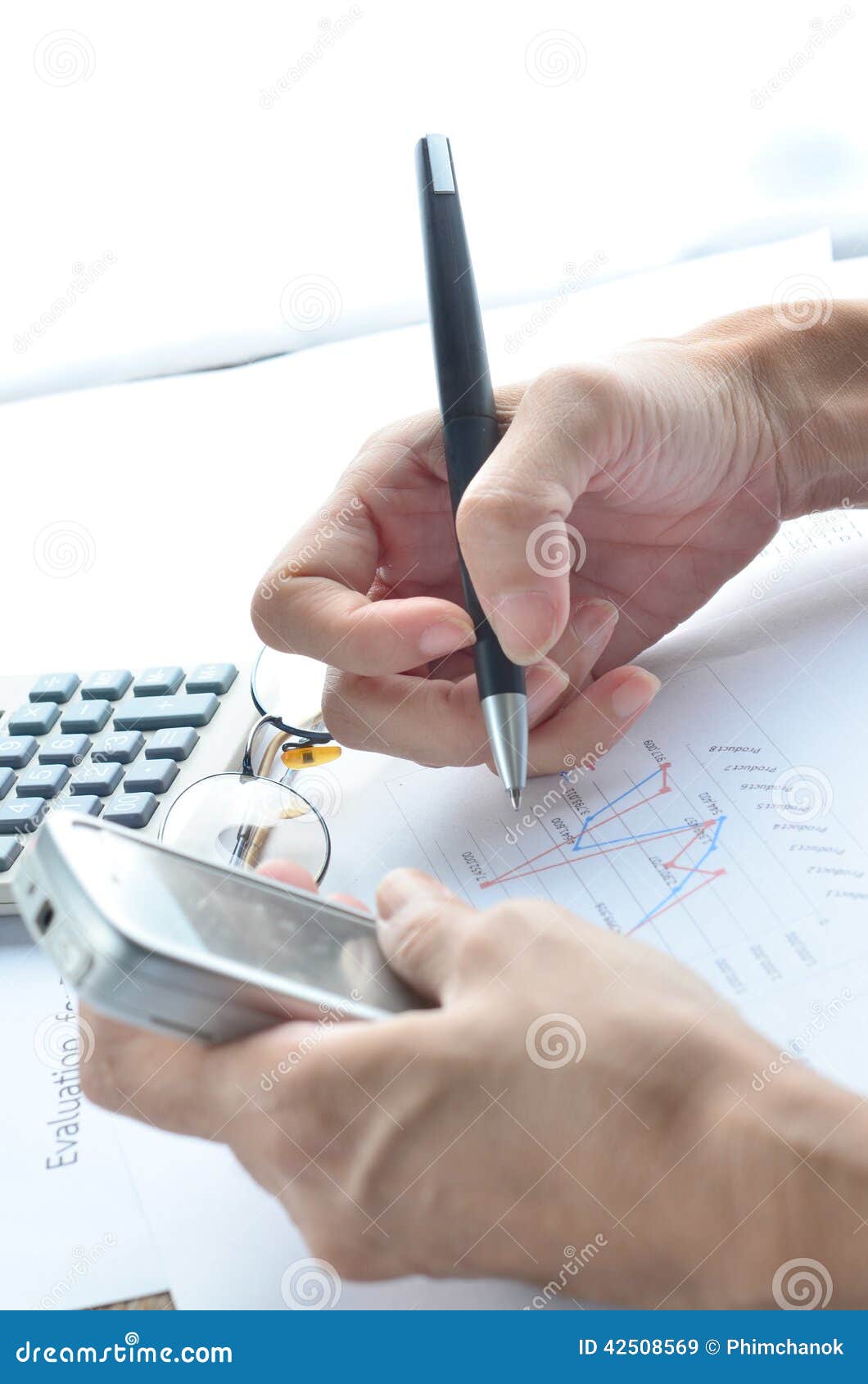 Hand writing with pen stock image. Image of making, indoors - 42508569