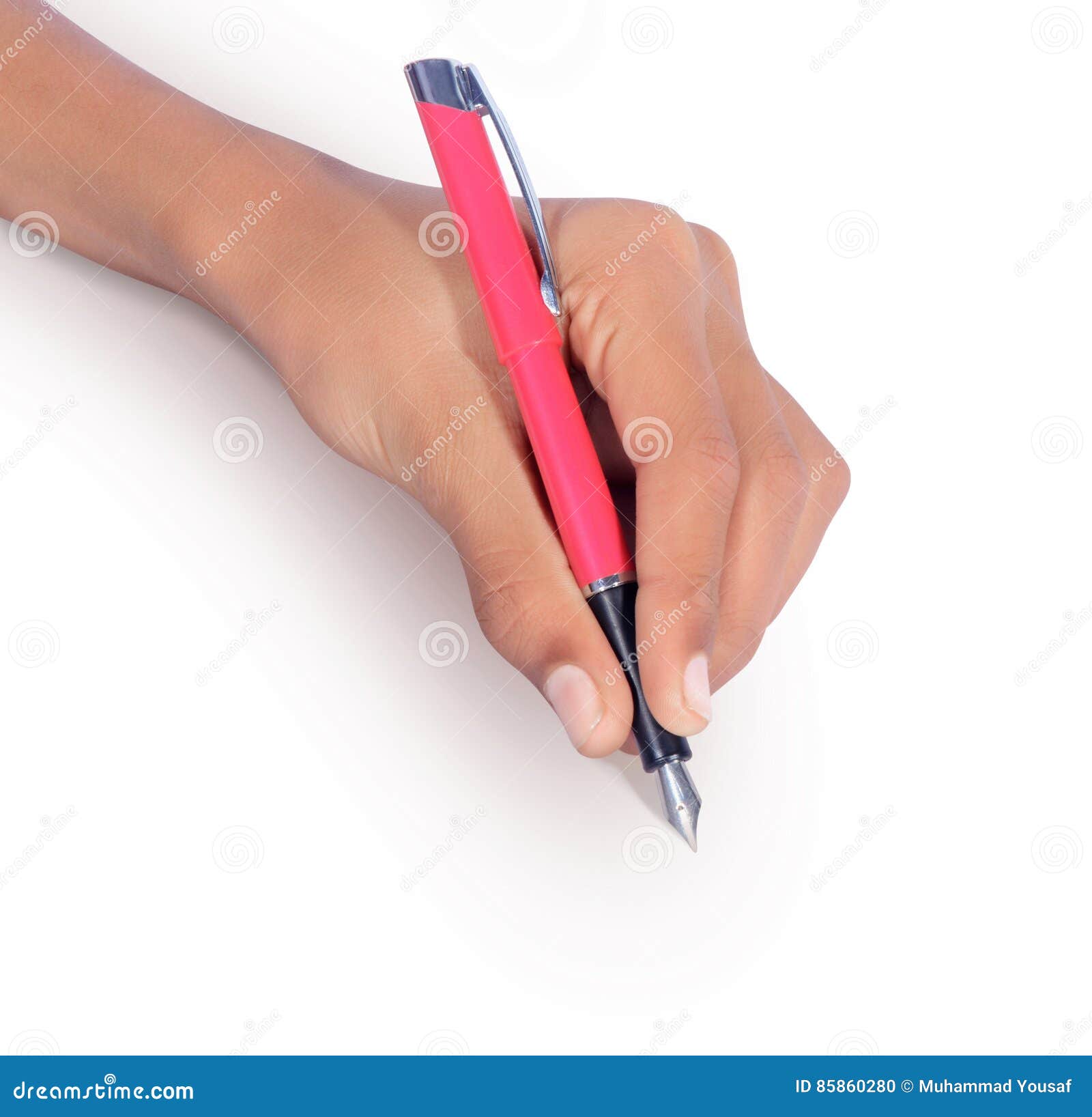 Hand Writing with Pen Isolated Stock Photo - Image of education, author ...