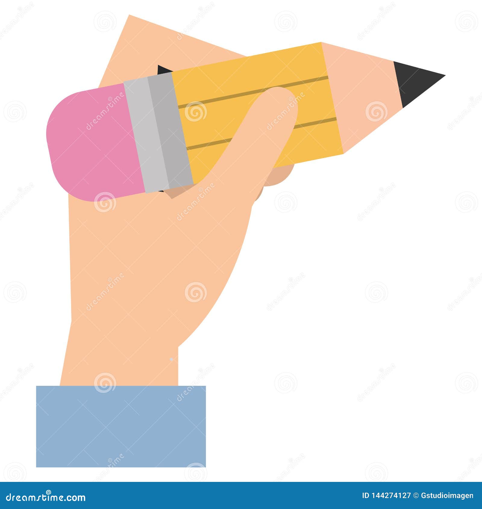 Hand Writing with Pencil Graphite Stock Vector - Illustration of style ...