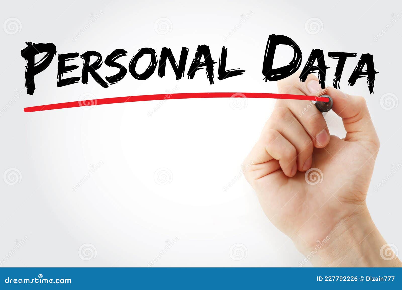Hand Writing Personal Data with Marker, Concept Background Stock Photo ...