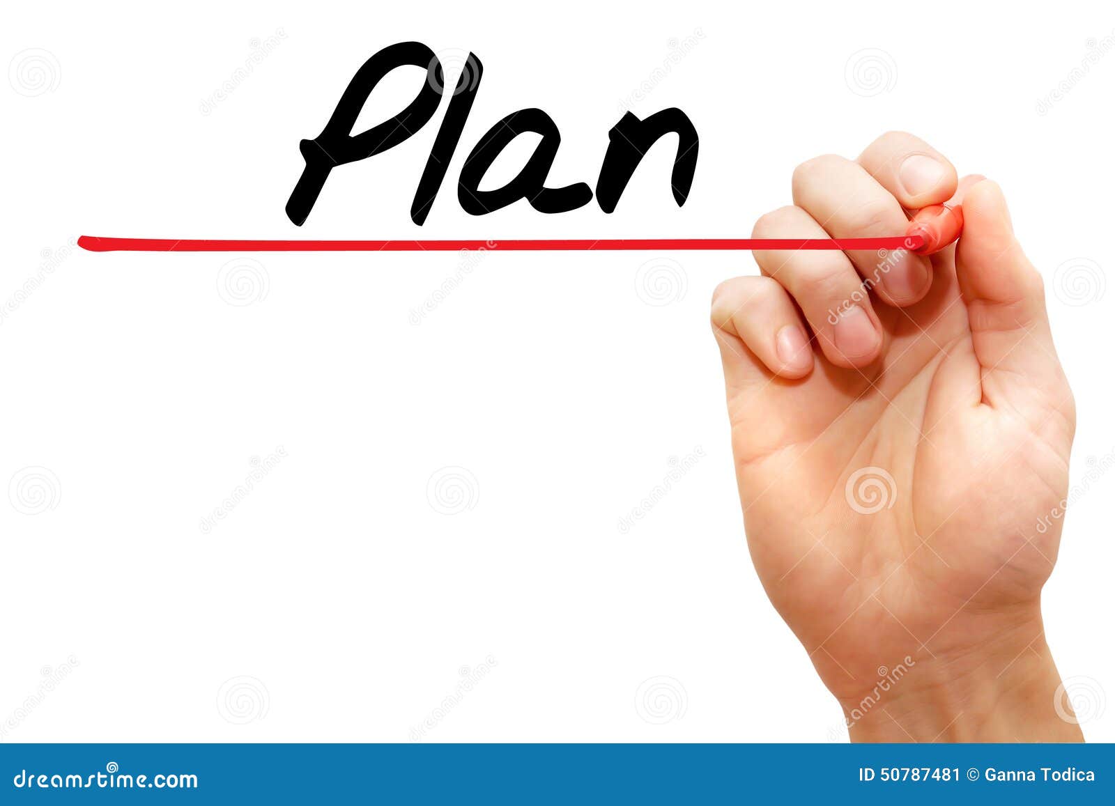 Hand Writing Plan, Business Concept Stock Image - Image of goal ...