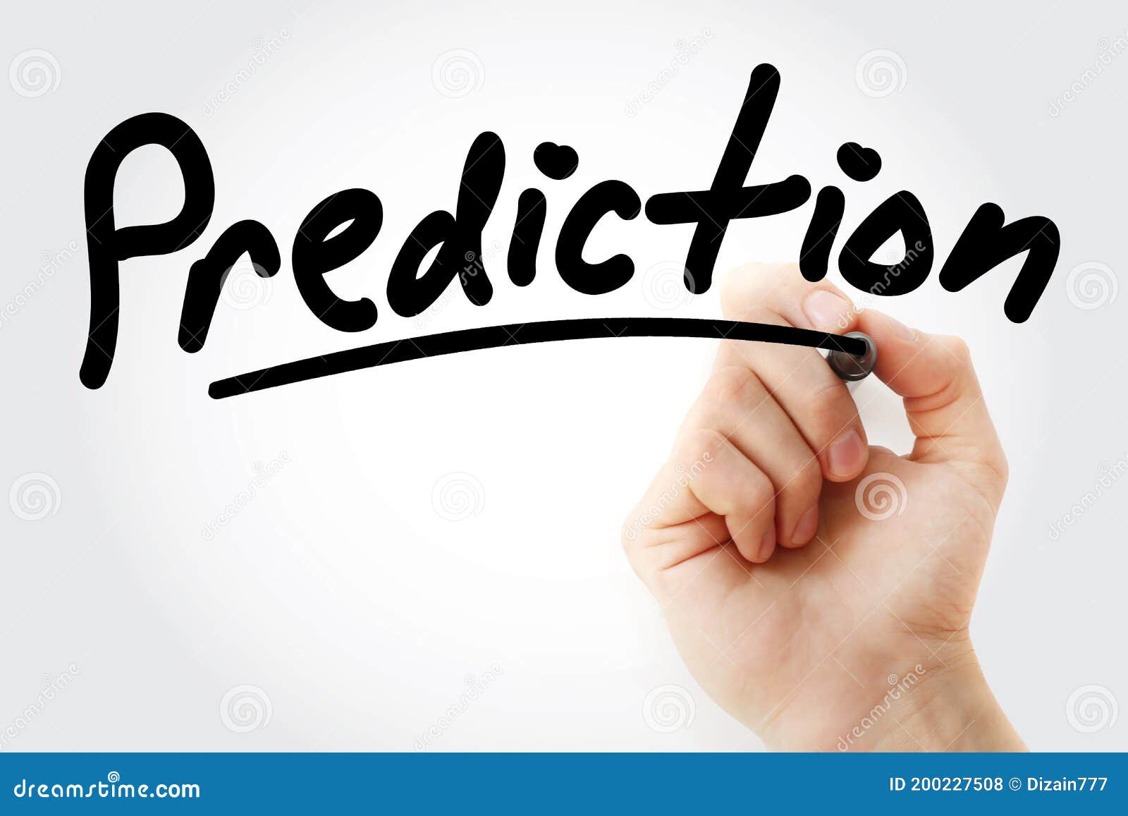 Hand Writing Prediction with Marker Stock Photo - Image of handwriting ...