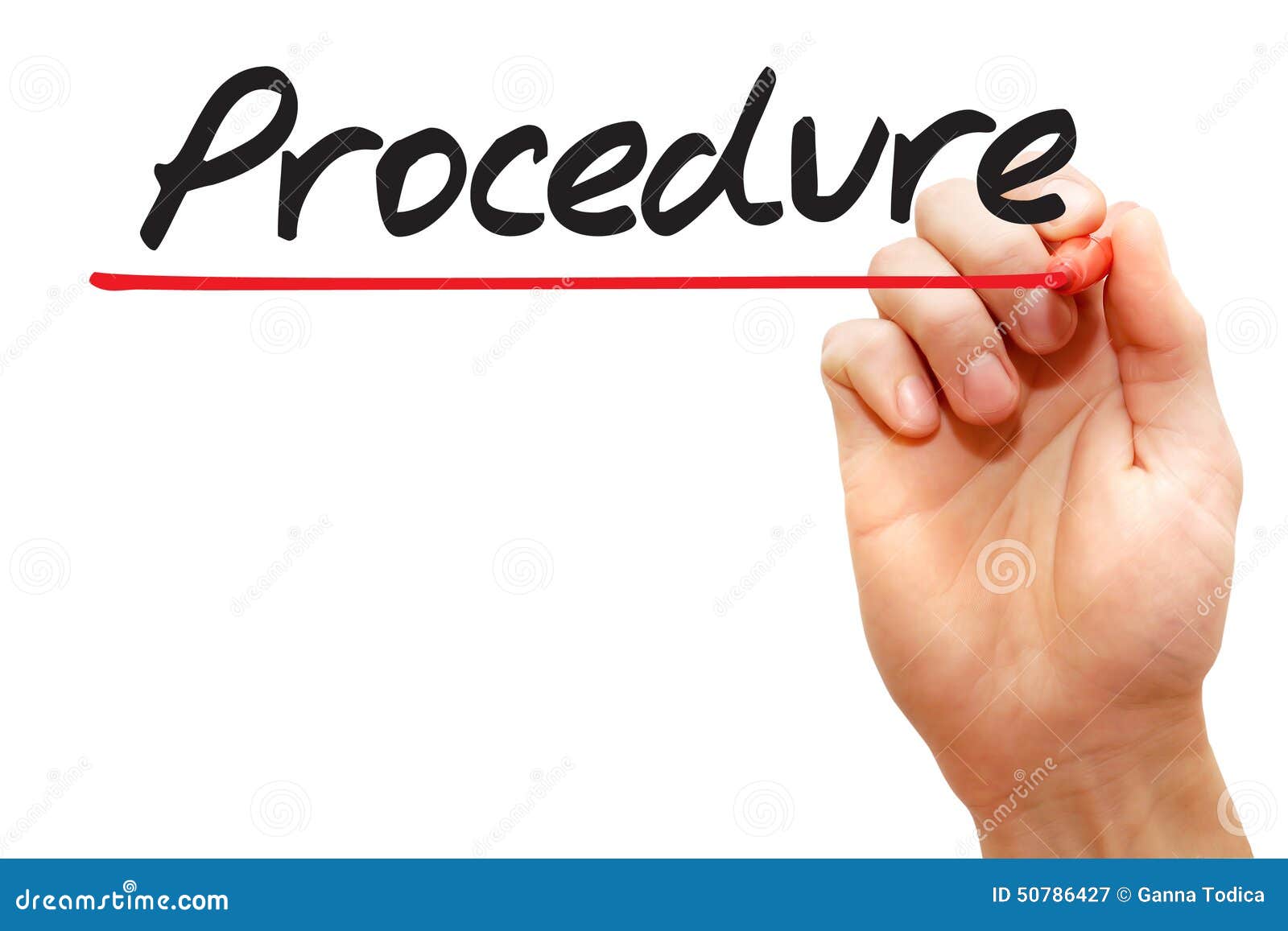Hand Writing Procedure, Business Concept Stock Image - Image of flow ...