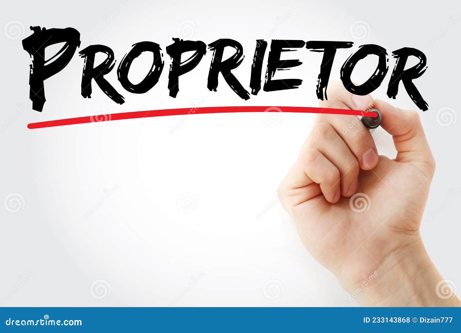 Hand Writing Proprietor with Marker Stock Illustration - Illustration ...