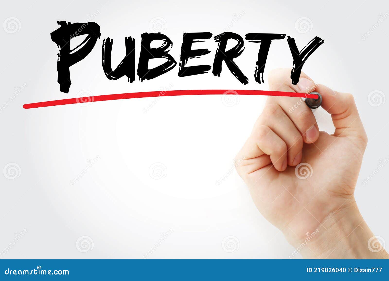 Hand Writing Puberty with Marker, Concept Background Stock Photo ...