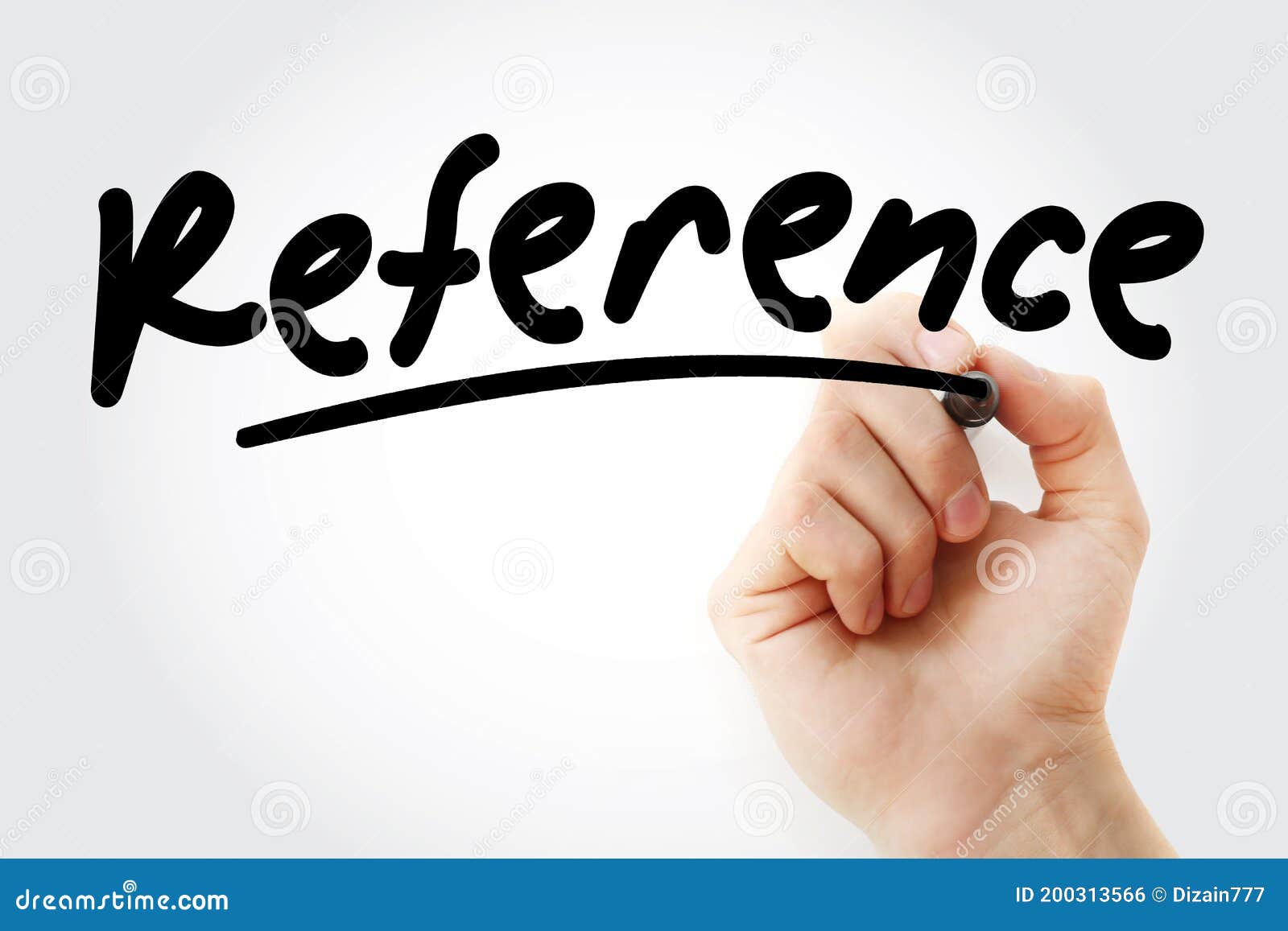 Hand Writing Reference with Marker Stock Photo - Image of endorsement ...