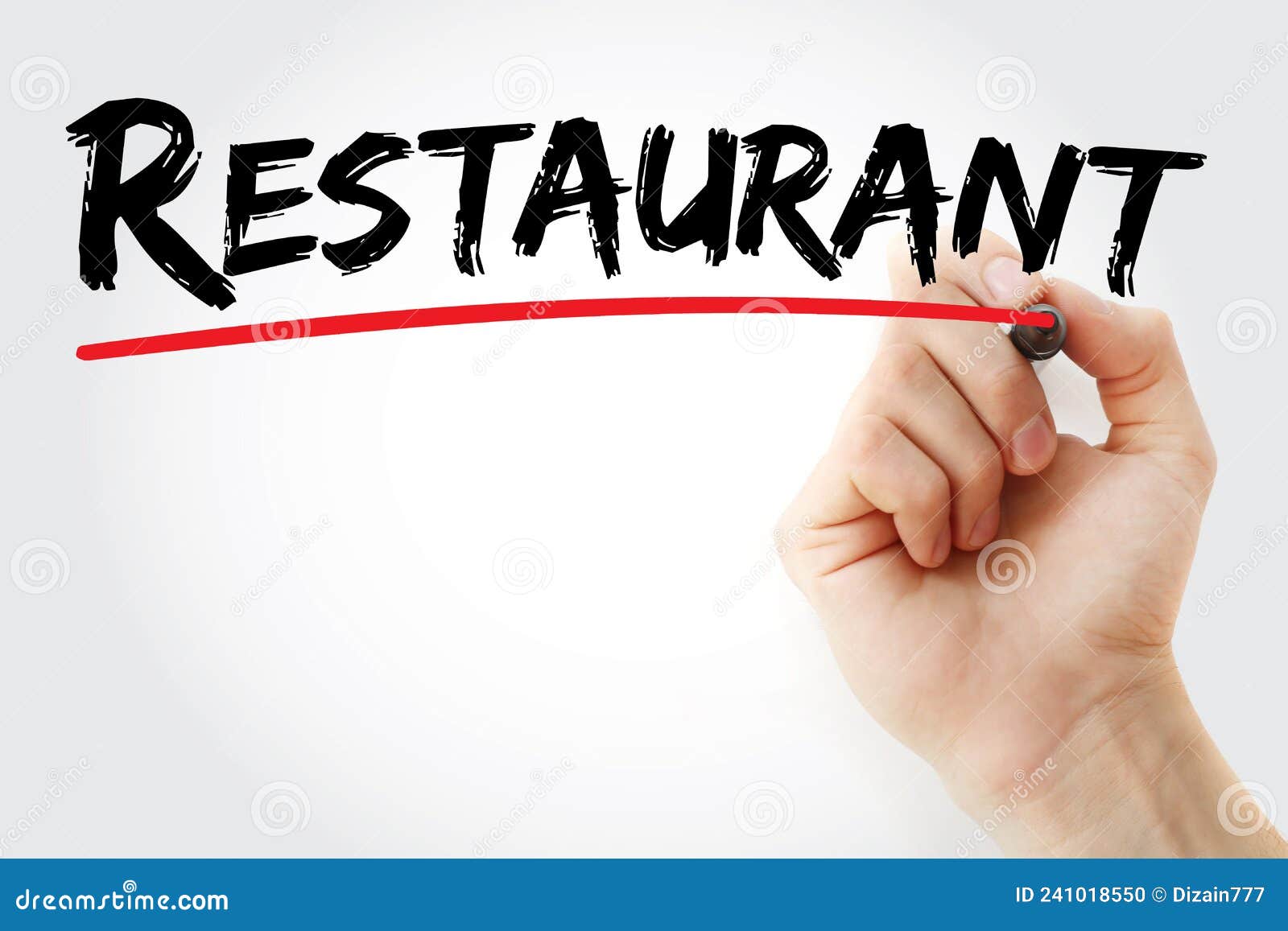 Hand Writing RESTAURANT with Marker, Concept Background Stock Photo ...