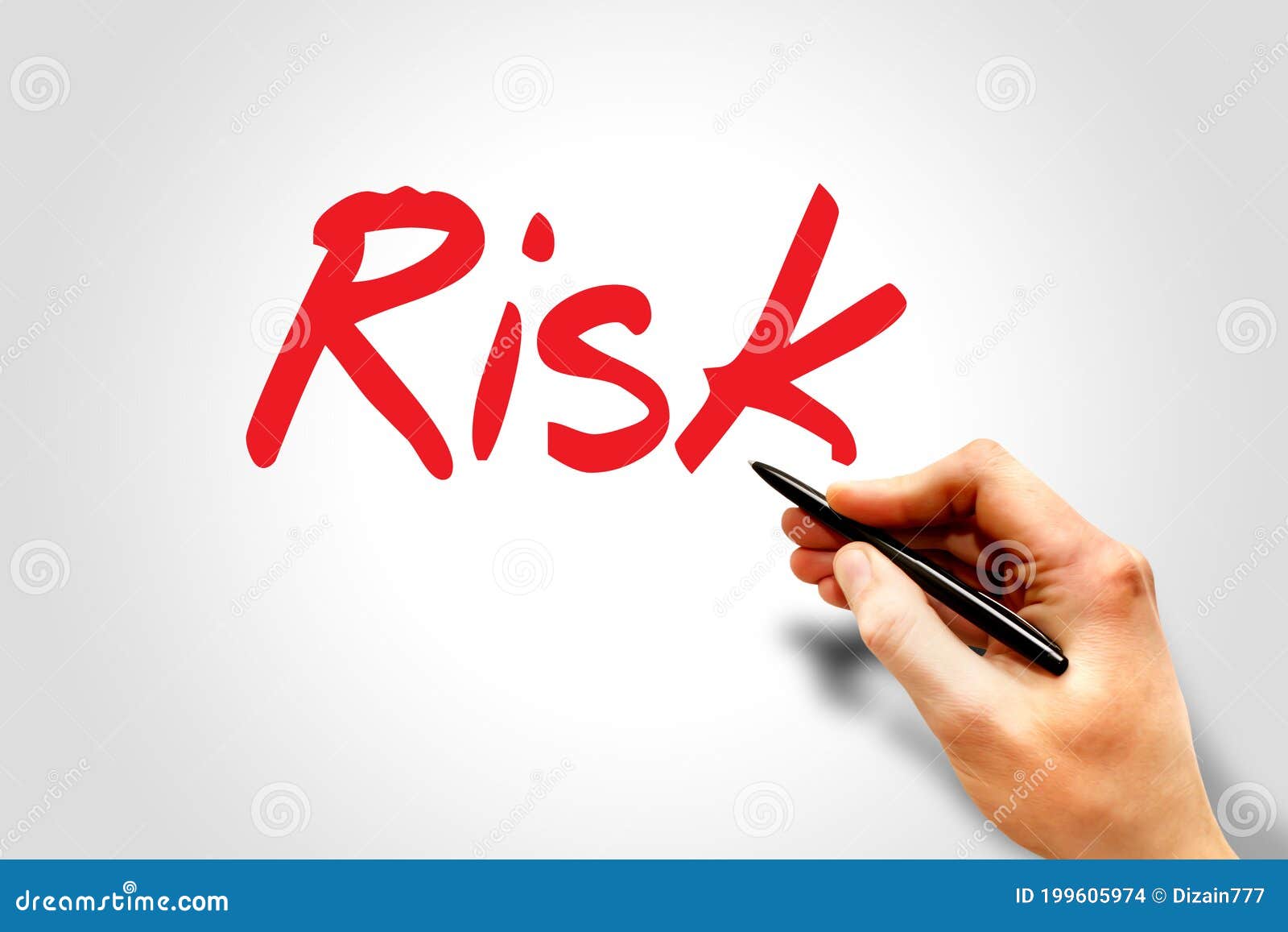 Hand Writing Risk Concept Background Stock Photo - Image of dangerous ...