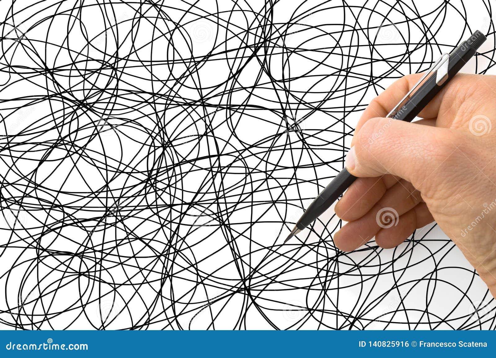 Hand Writing Scribble on a White Paper - Concept Image Stock Photo ... Hand Writing Scribble on a White Paper - Concept Image Stock Photo ...