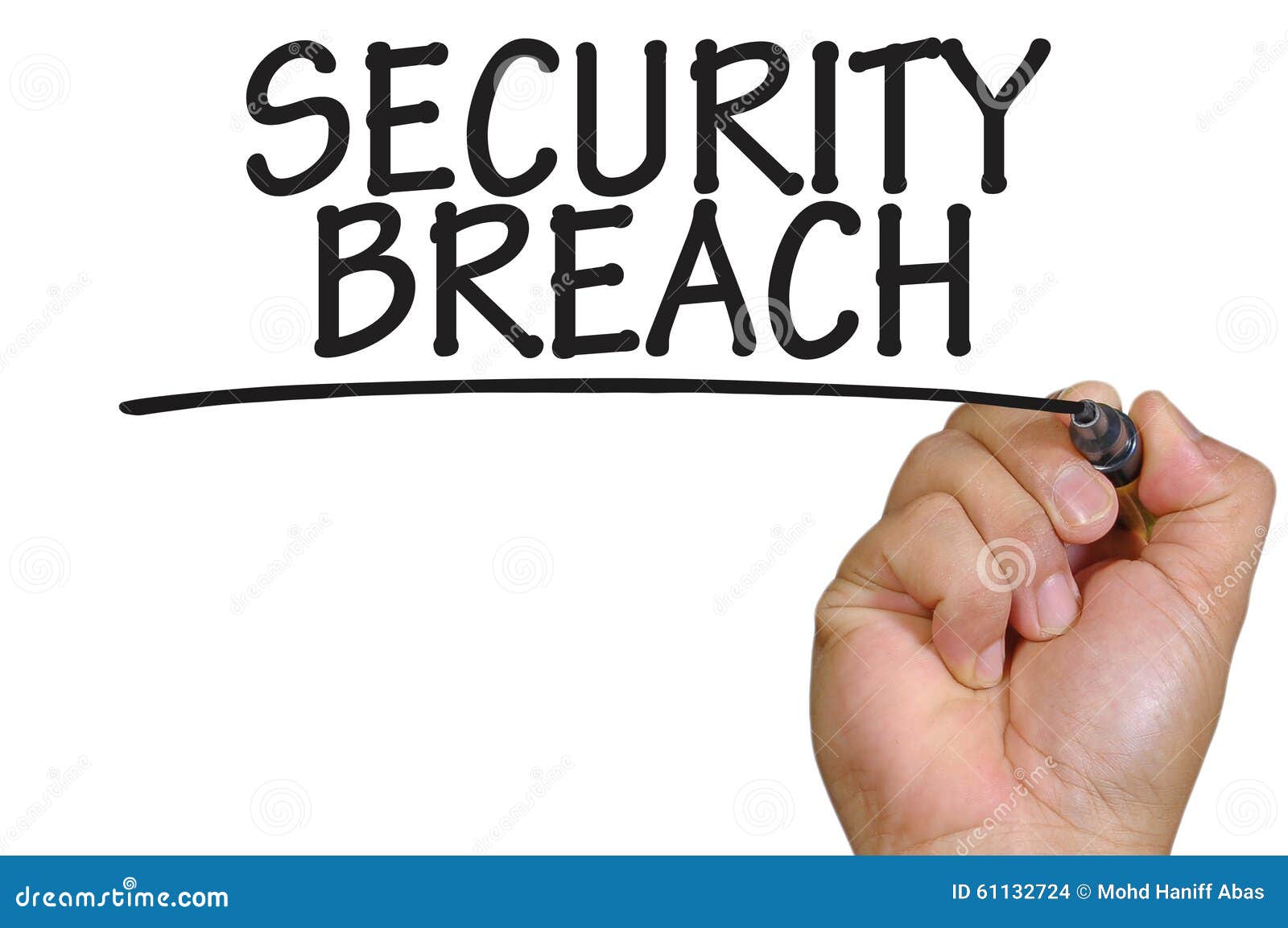 Hand Writing Security Breach Stock Photo - Image of code, network: 61132724