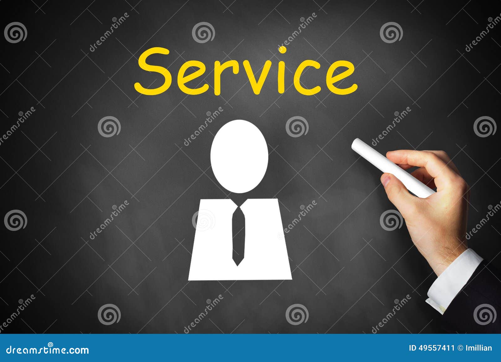 Hand Writing Service on Black Chalkboard Stock Image - Image of ...