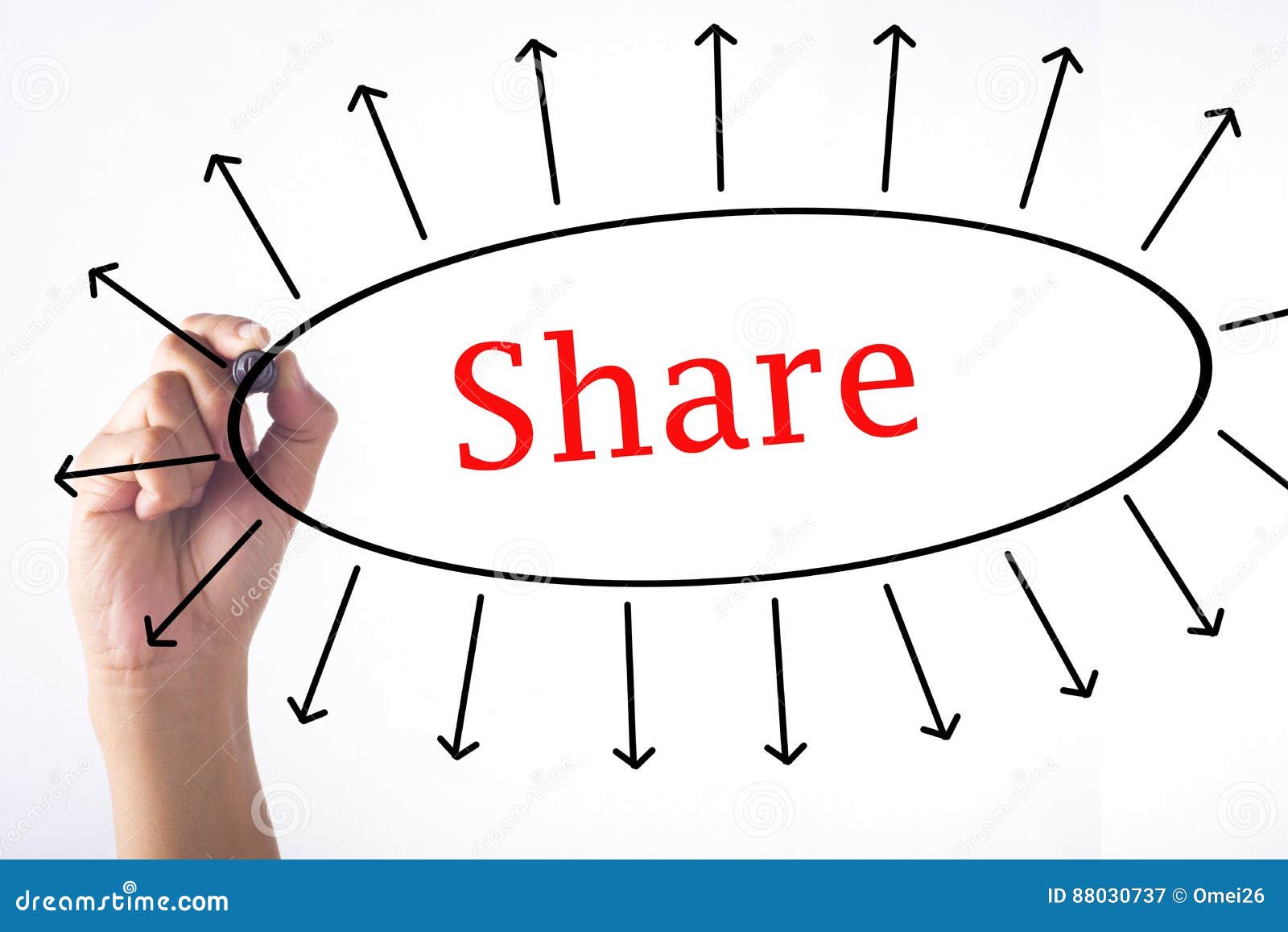 Hand Writing Share Concept on Transparent Board Stock Image - Image of ...