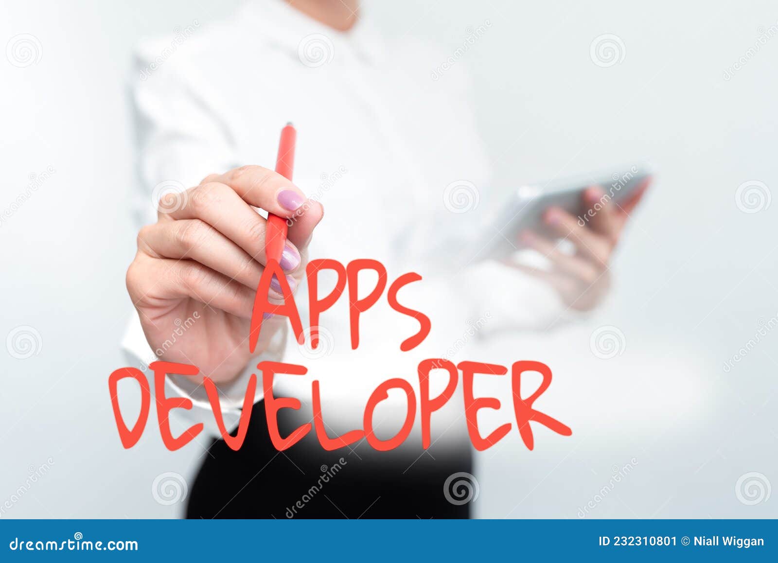 Hand Writing Sign Apps Developer. Word for Graphic Artist Software ...