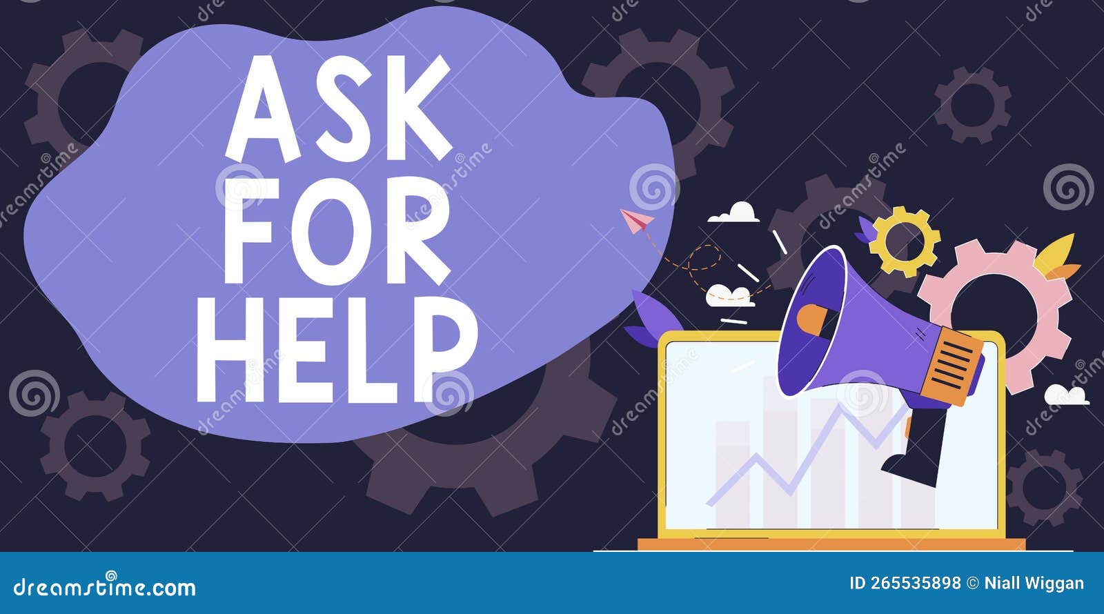 Hand Writing Sign Ask for Help. Word Written on Request To Support ...