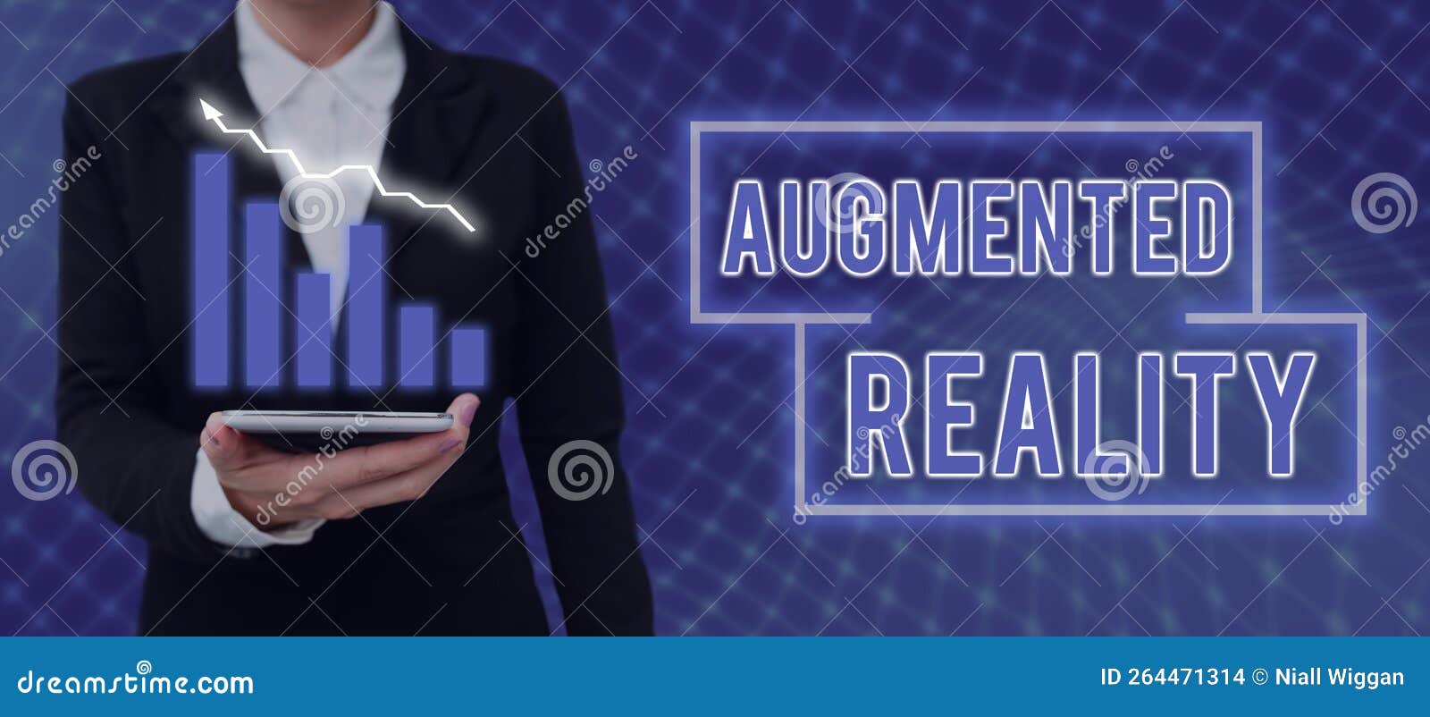 Conceptual Caption Augmented Reality. Business Showcase Technology that ...