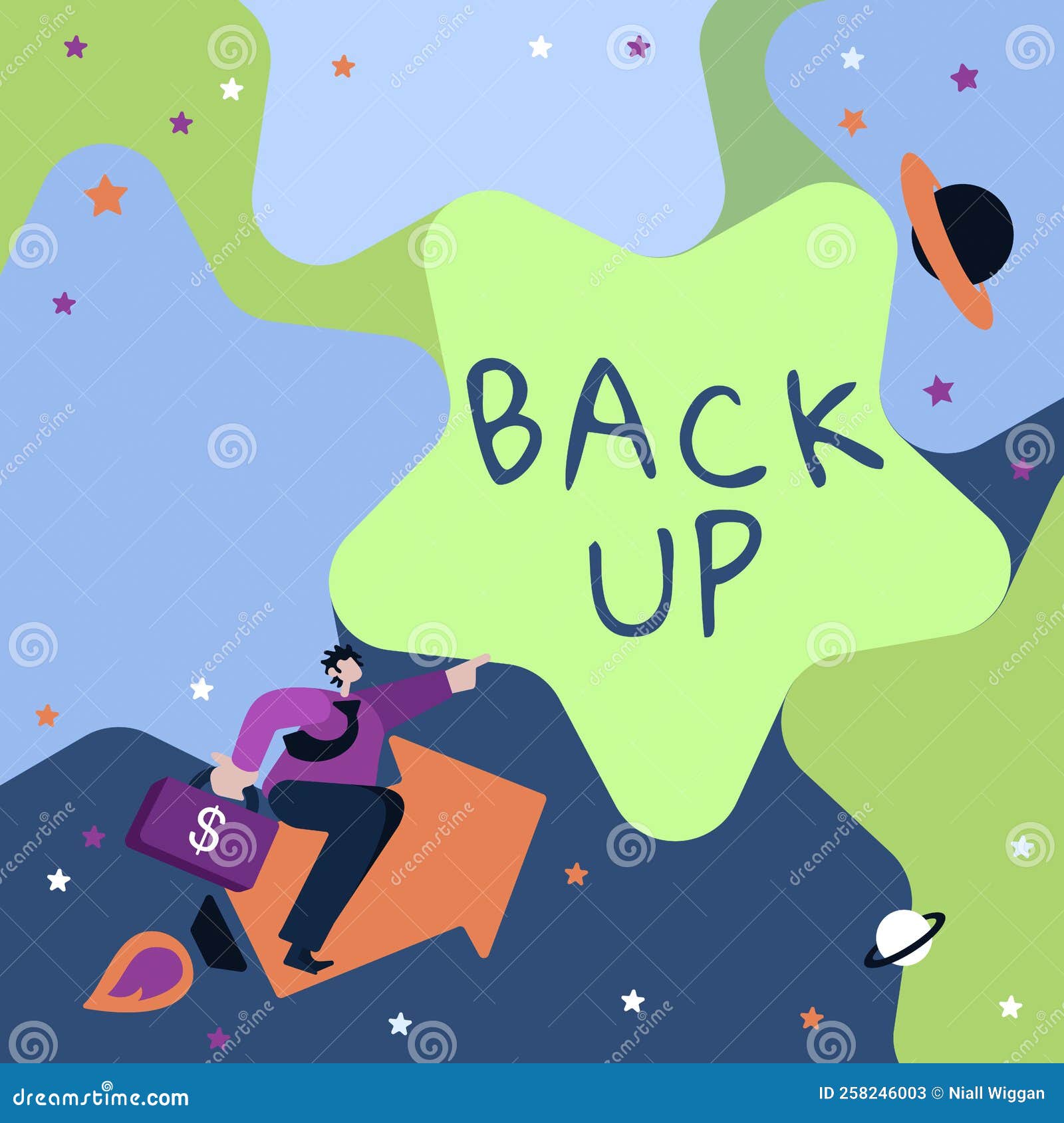 Hand Writing Sign Backup. Word Written on Process that Protects ...