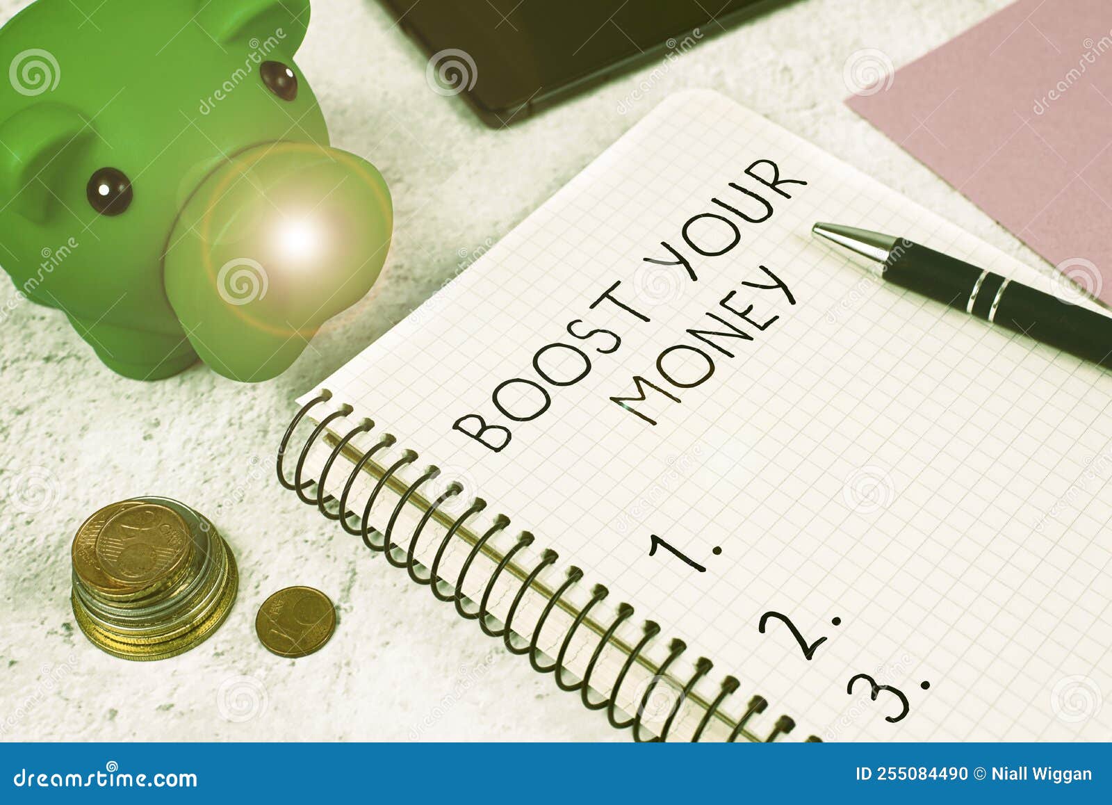 Hand Writing Sign Boost Your Moneyincrease Your Bank Saving Using ...