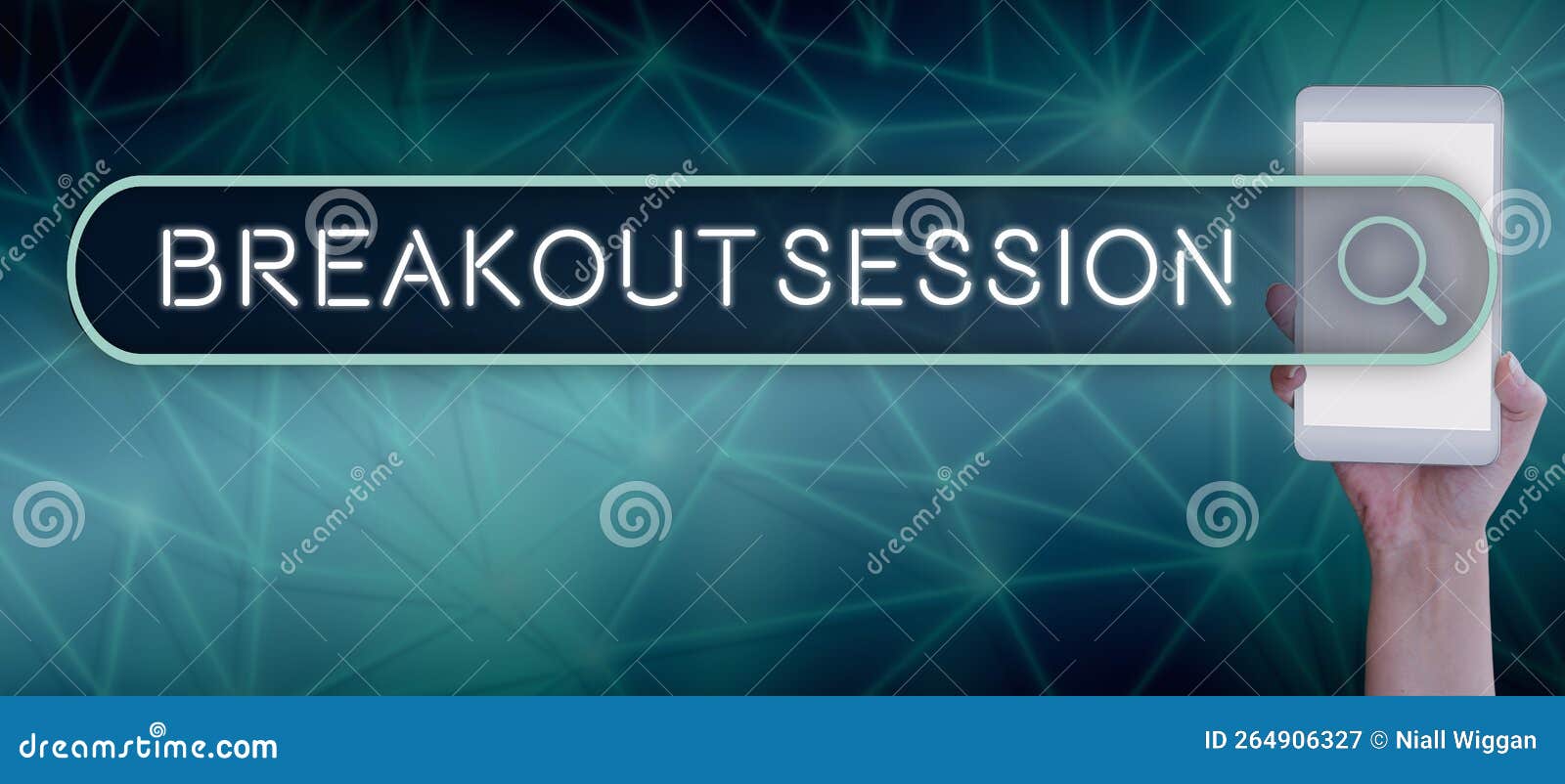 Hand Writing Sign Breakout Session. Business Idea Workshop Discussion ...