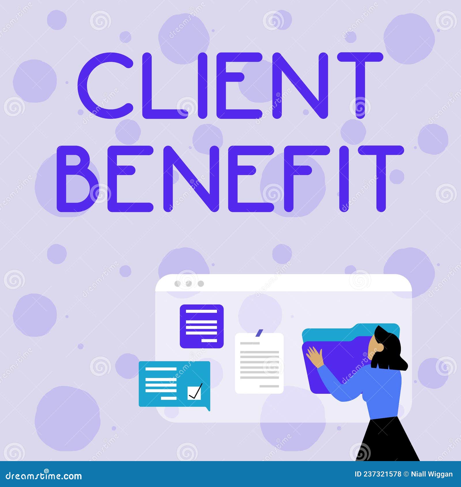 Hand Writing Sign Client Benefit. Business Showcase the Real or ...