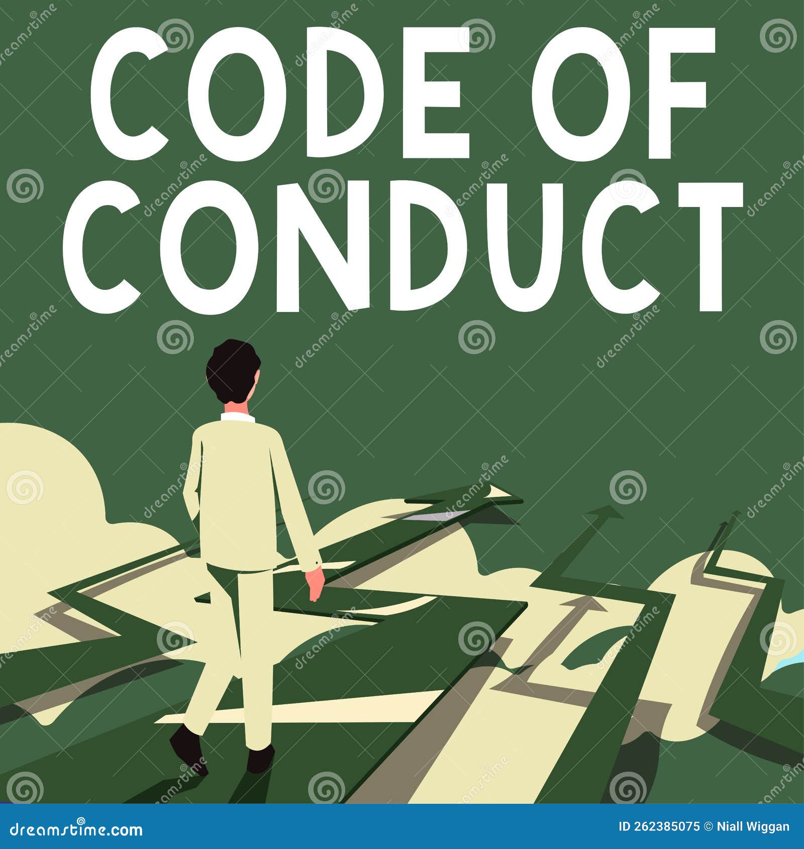Text Caption Presenting Code of Conduct. Business Concept Ethics Rules ...