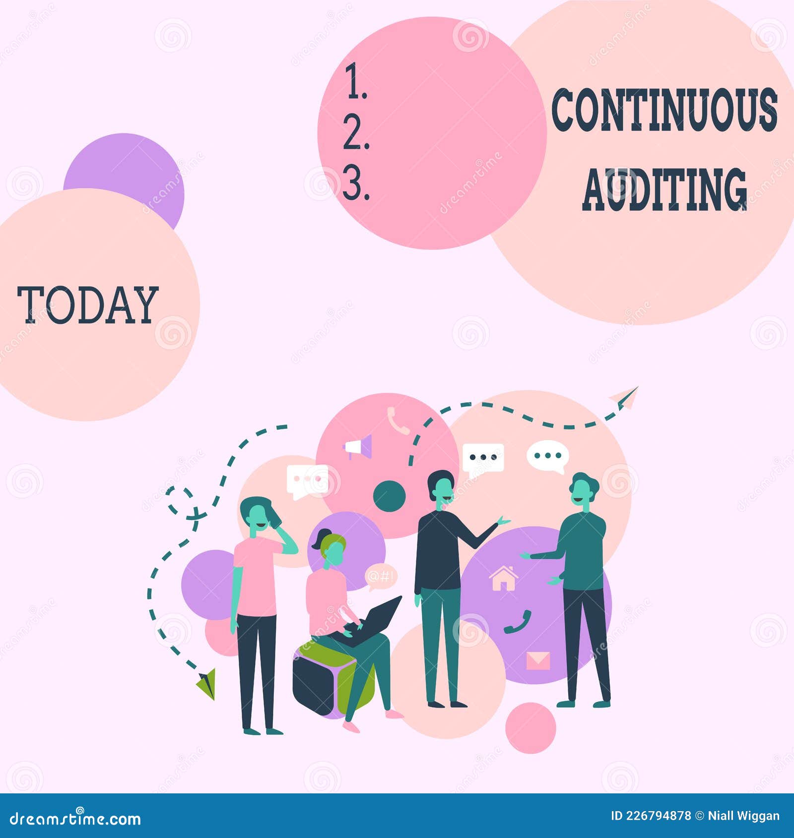 Hand Writing Sign Continuous Auditing. Business Showcase Internal ...