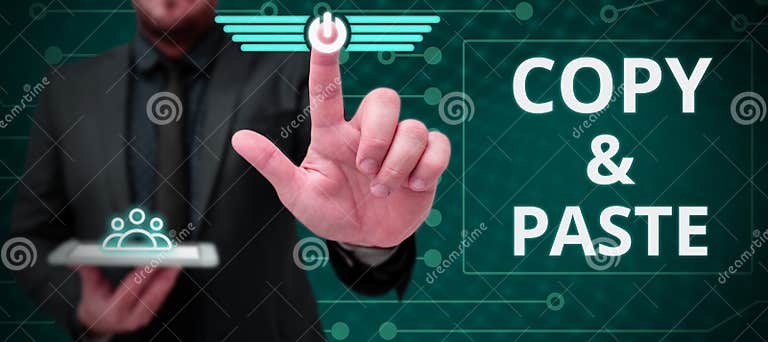 Sign Displaying Copy Paste. Business Overview an Imitation, Transcript ...