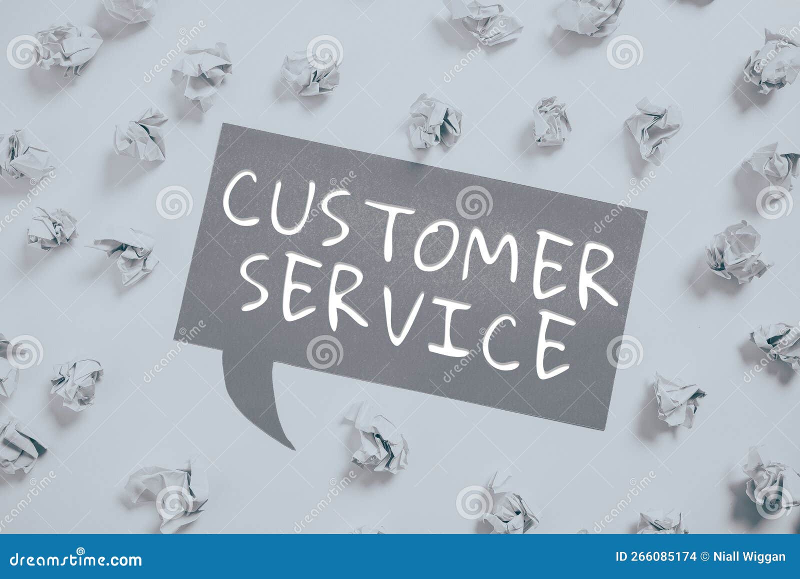 Writing Displaying Text Customer Service. Business Showcase Process of ...
