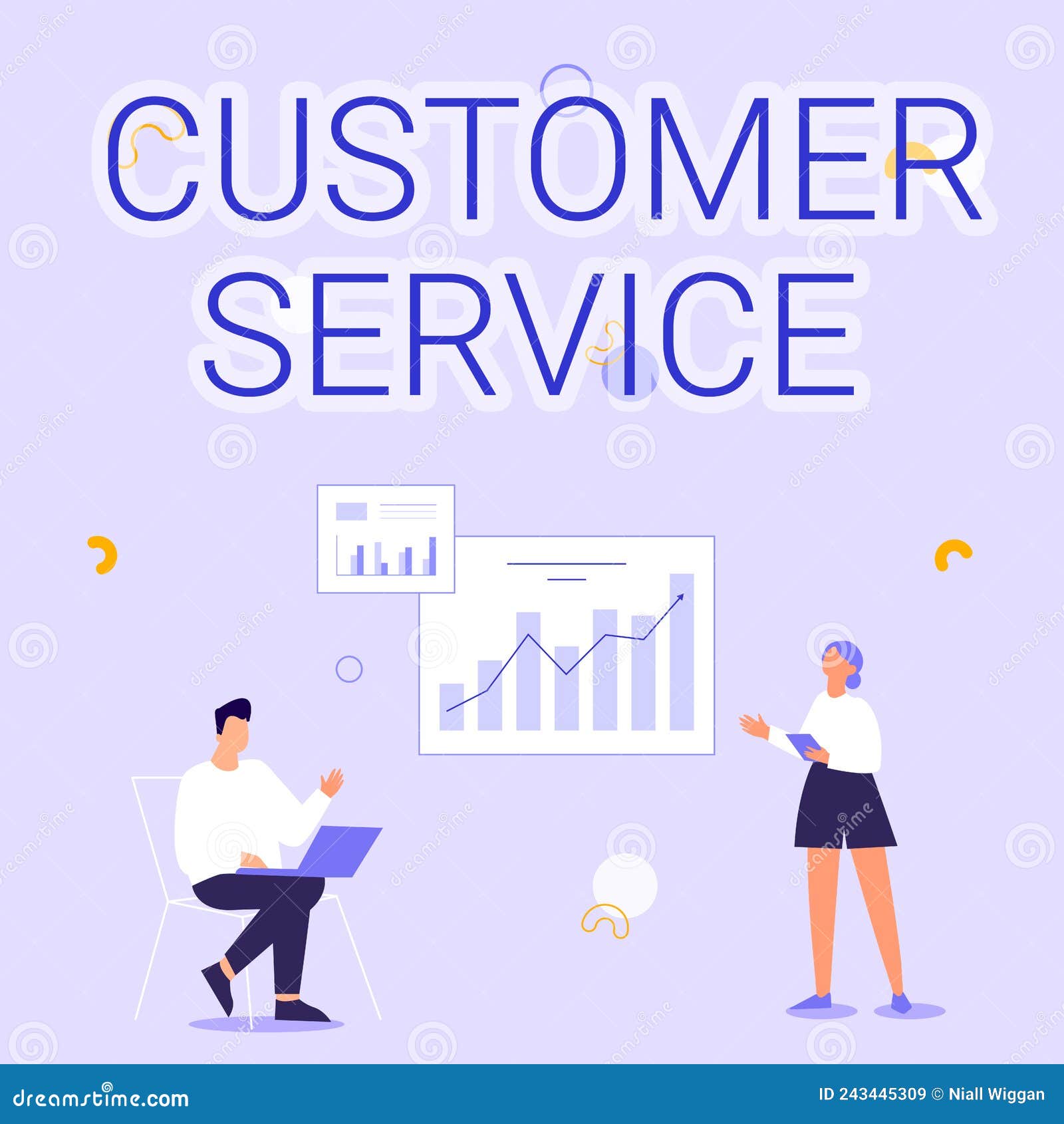 Hand Writing Sign Customer Service. Word Written on Process of Ensuring ...