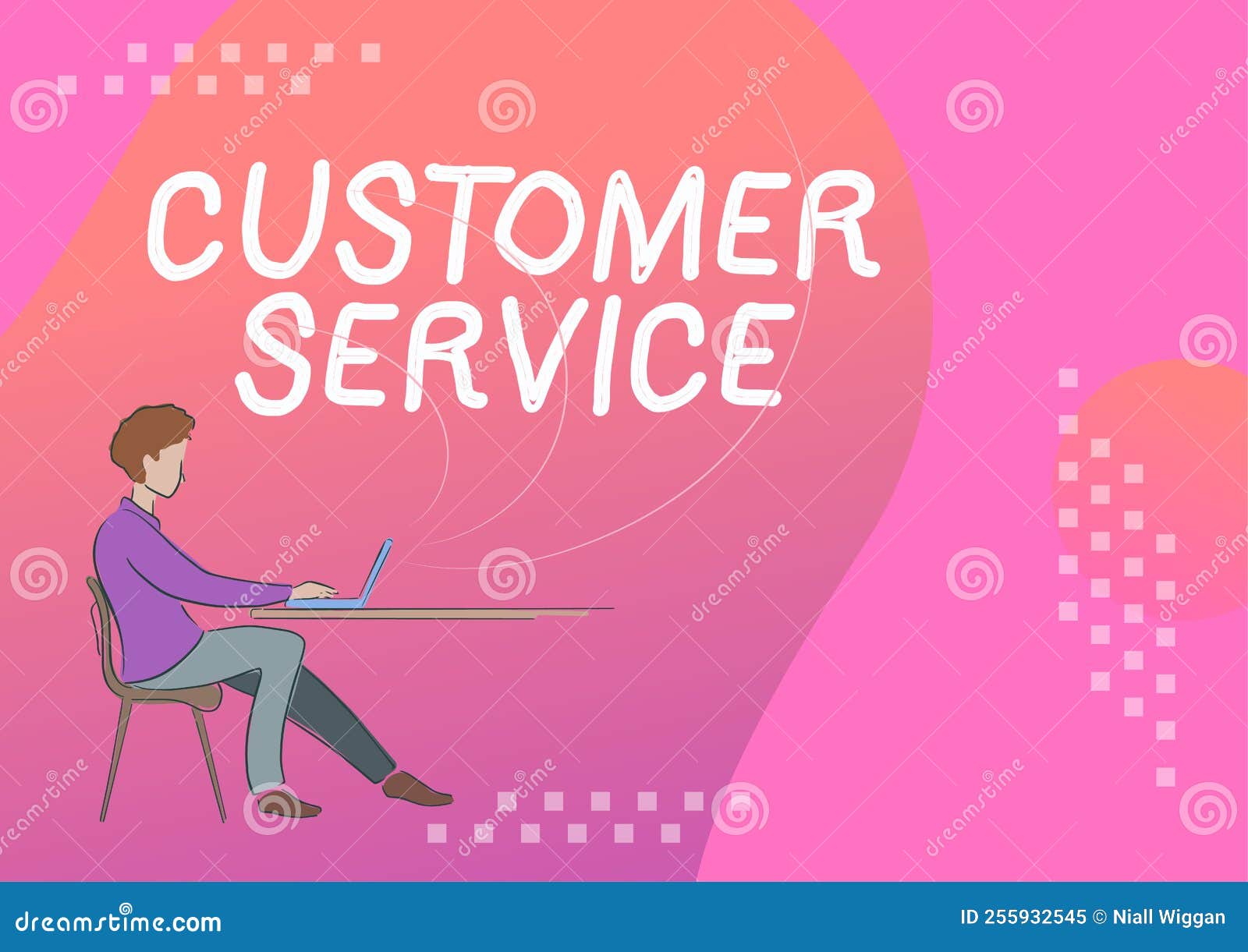 Hand Writing Sign Customer Serviceprocess of Ensuring Client ...