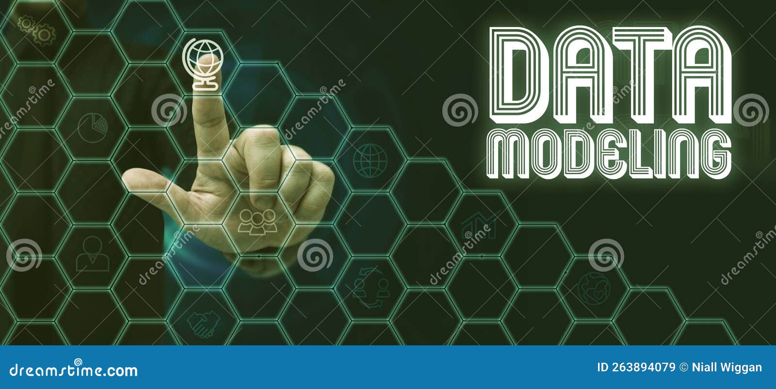 Sign Displaying Data Modeling. Business Approach Process of ...