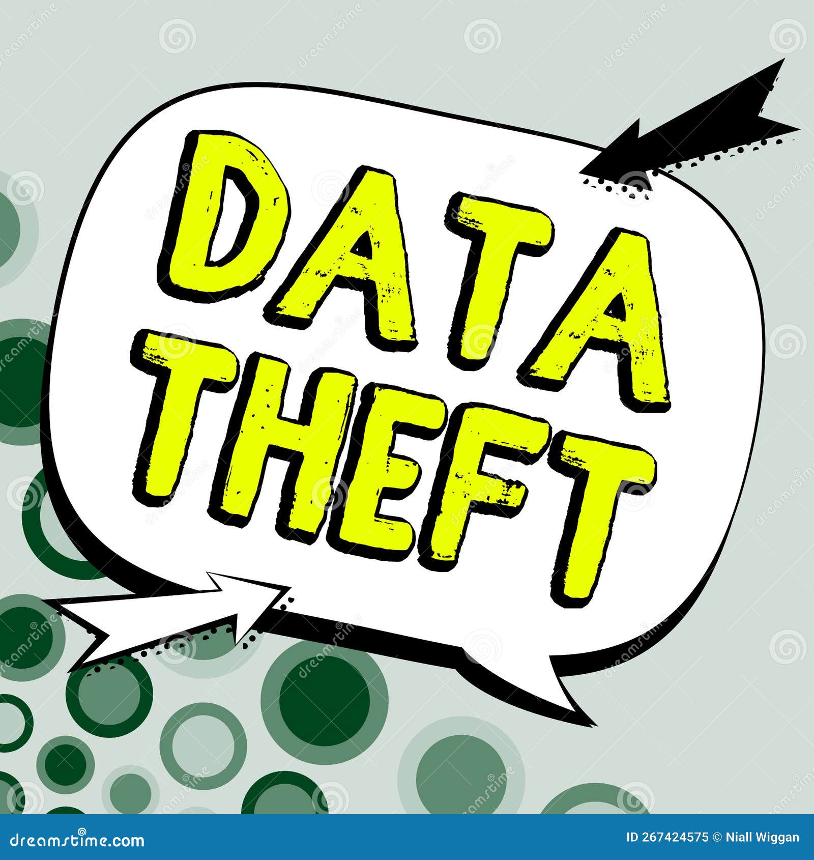 Hand Writing Sign Data Theft. Business Idea Illegal Transfer of Any ...