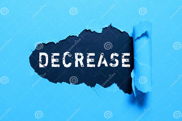 Sign Displaying Decrease. Business Approach Make or Become Smaller or ...