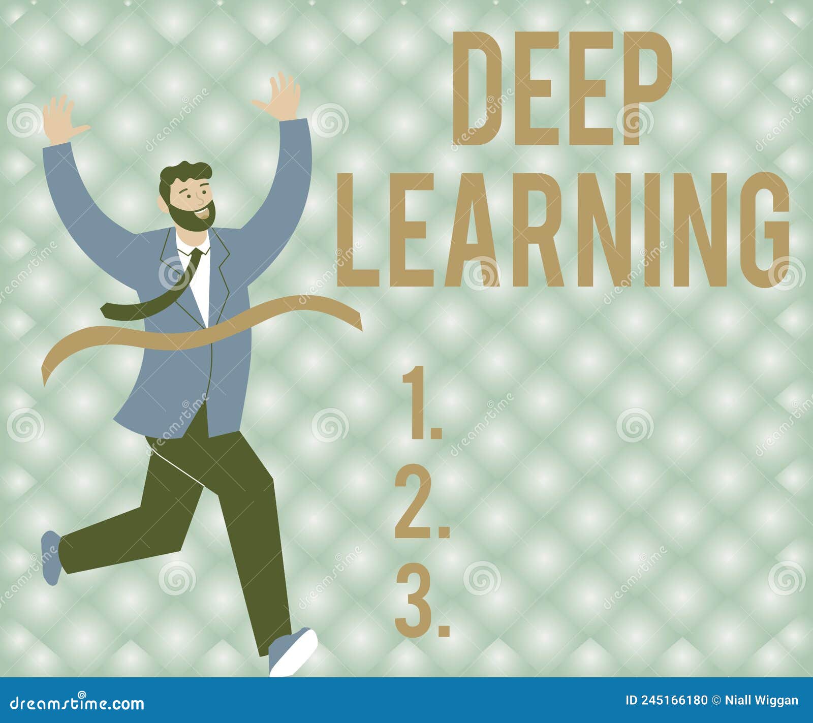 Hand Writing Sign Deep Learning. Business Approach Hierarchical ...