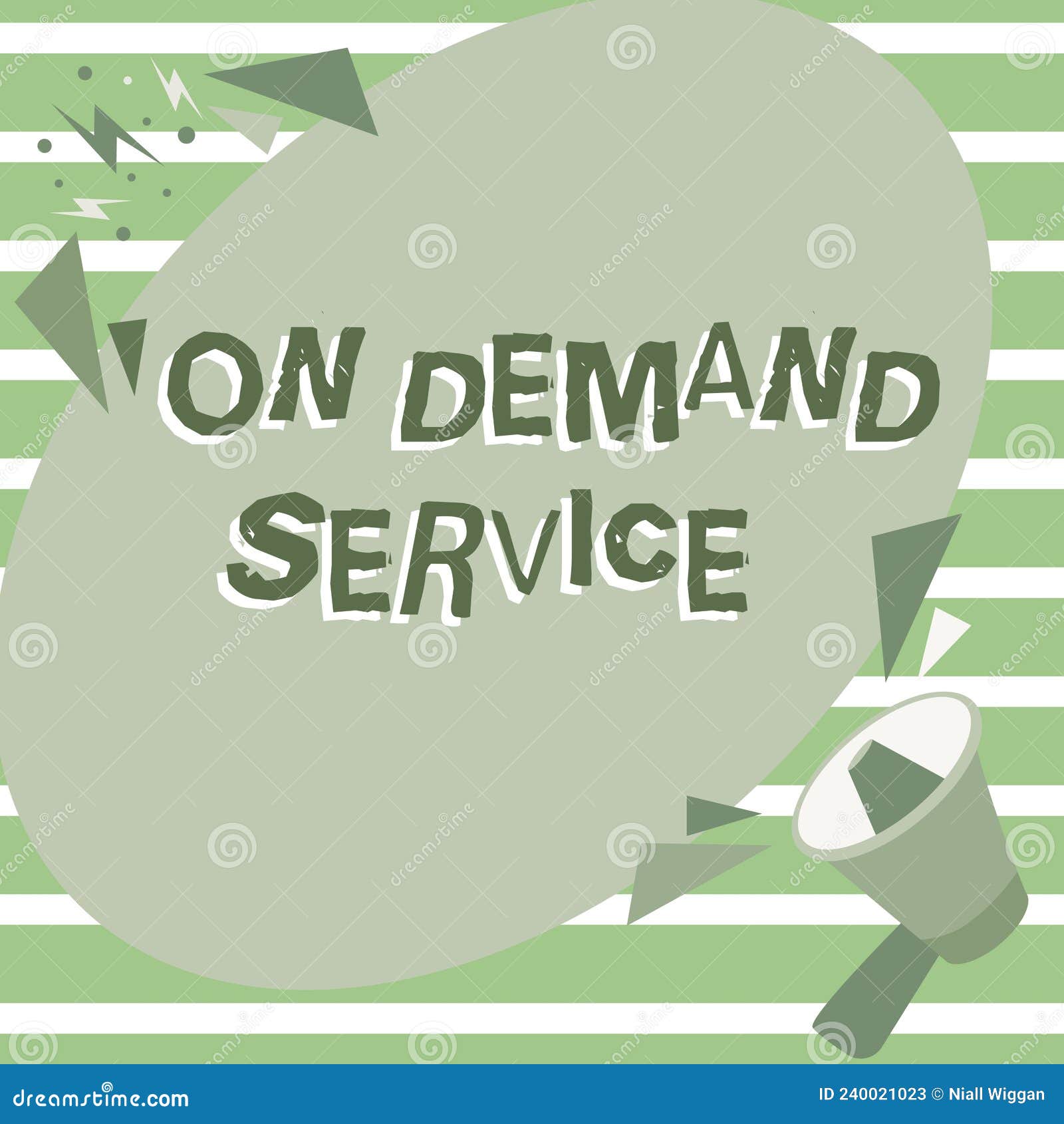 Hand Writing Sign on Demand Service. Business Concept Allows Consumers ...