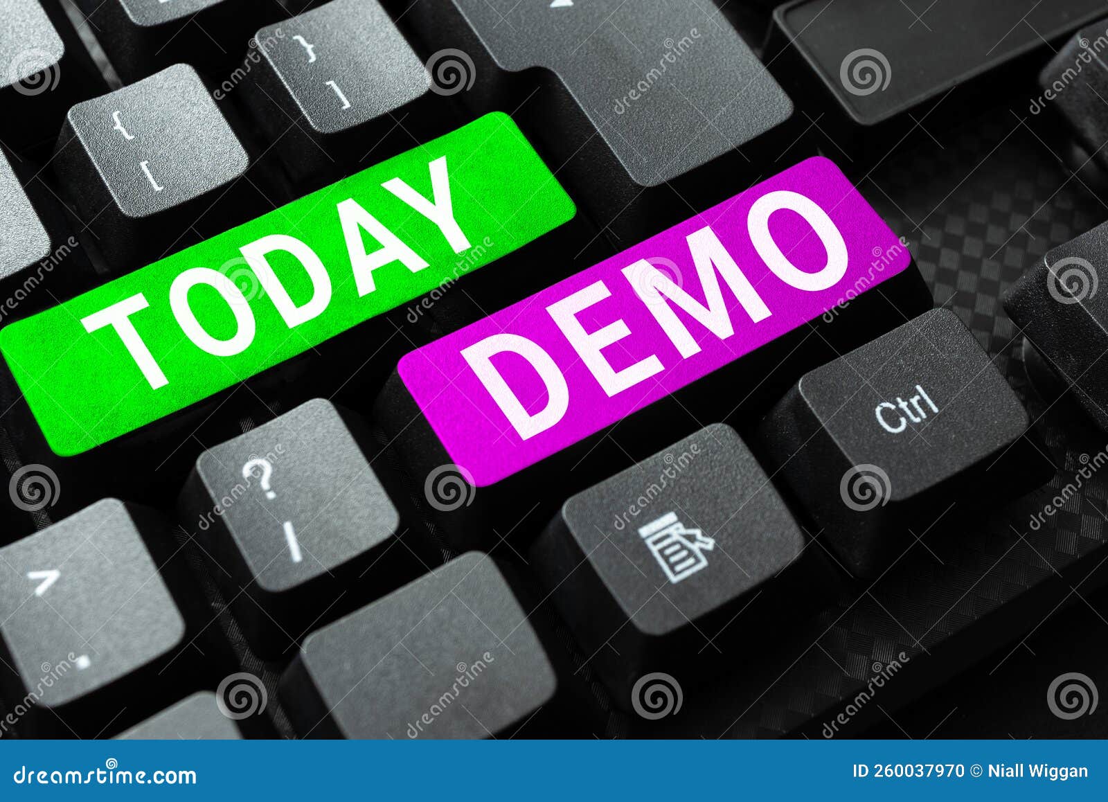 Sign Displaying Demo. Word Written on Exemplification Display ...